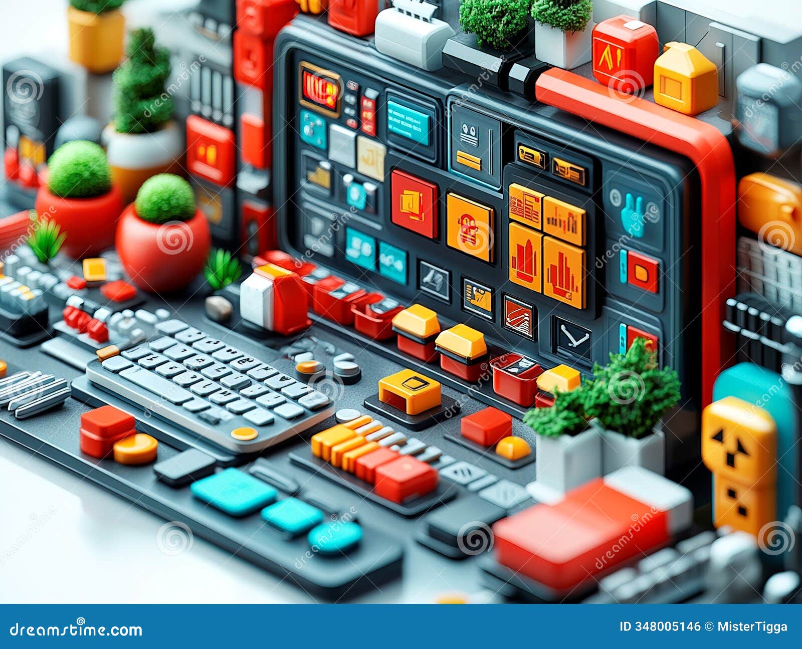 A Carefully Designed Diorama of a High-tech Command Center, Featuring ...