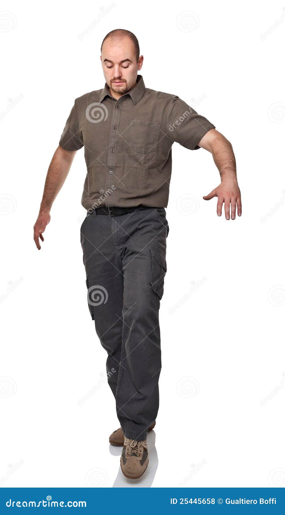 Carefully step stock photo. Image of casual, caucasian - 25445658