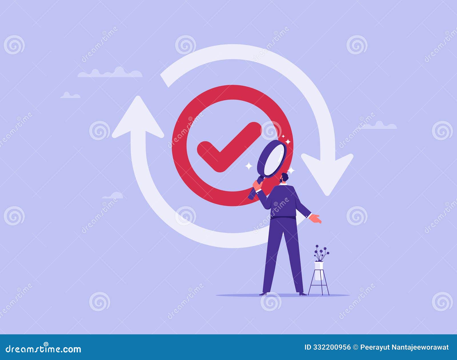 Carefulness in Working Concept Stock Illustration - Illustration of ...