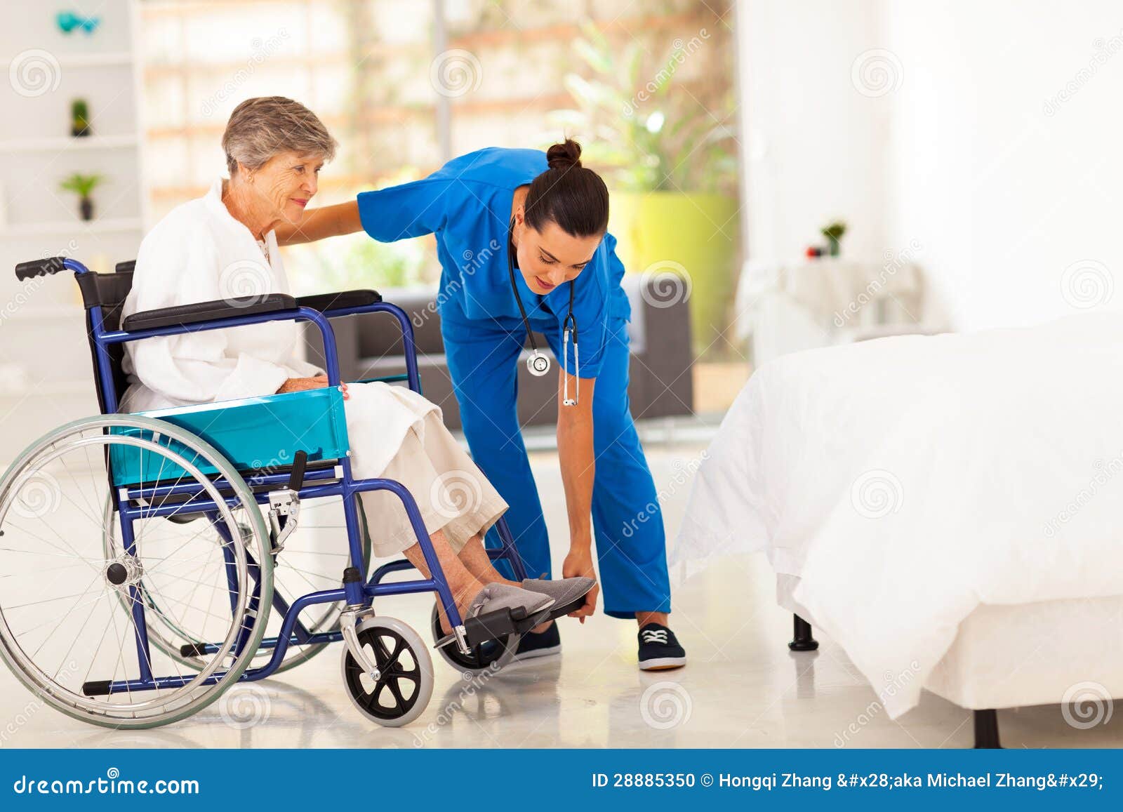Caregiver helping elderly stock photo. Image of help - 28885350
