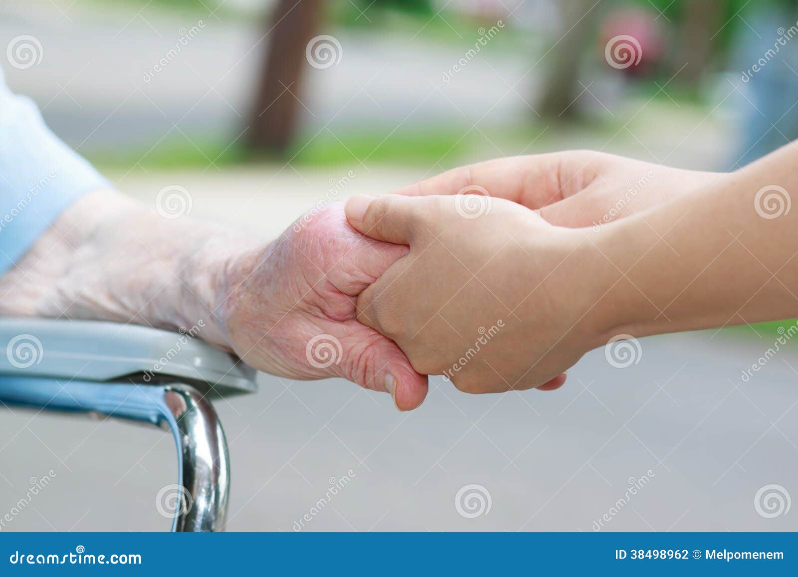 Caregiver Holding Elderly Womans Hand Stock Photo - Image of hands ...