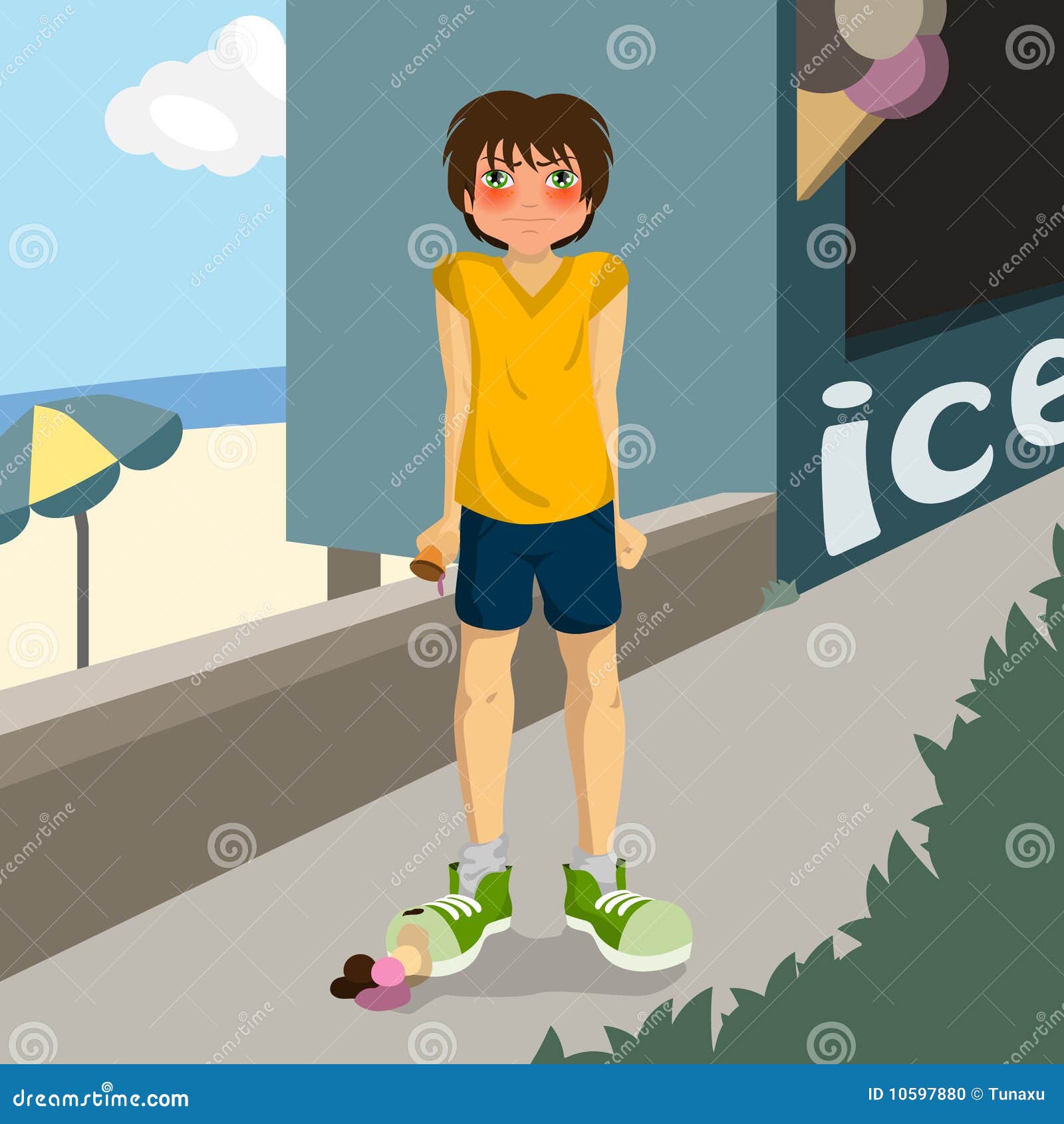 Careless boy stock vector. Illustration of summer, clip - 10597880