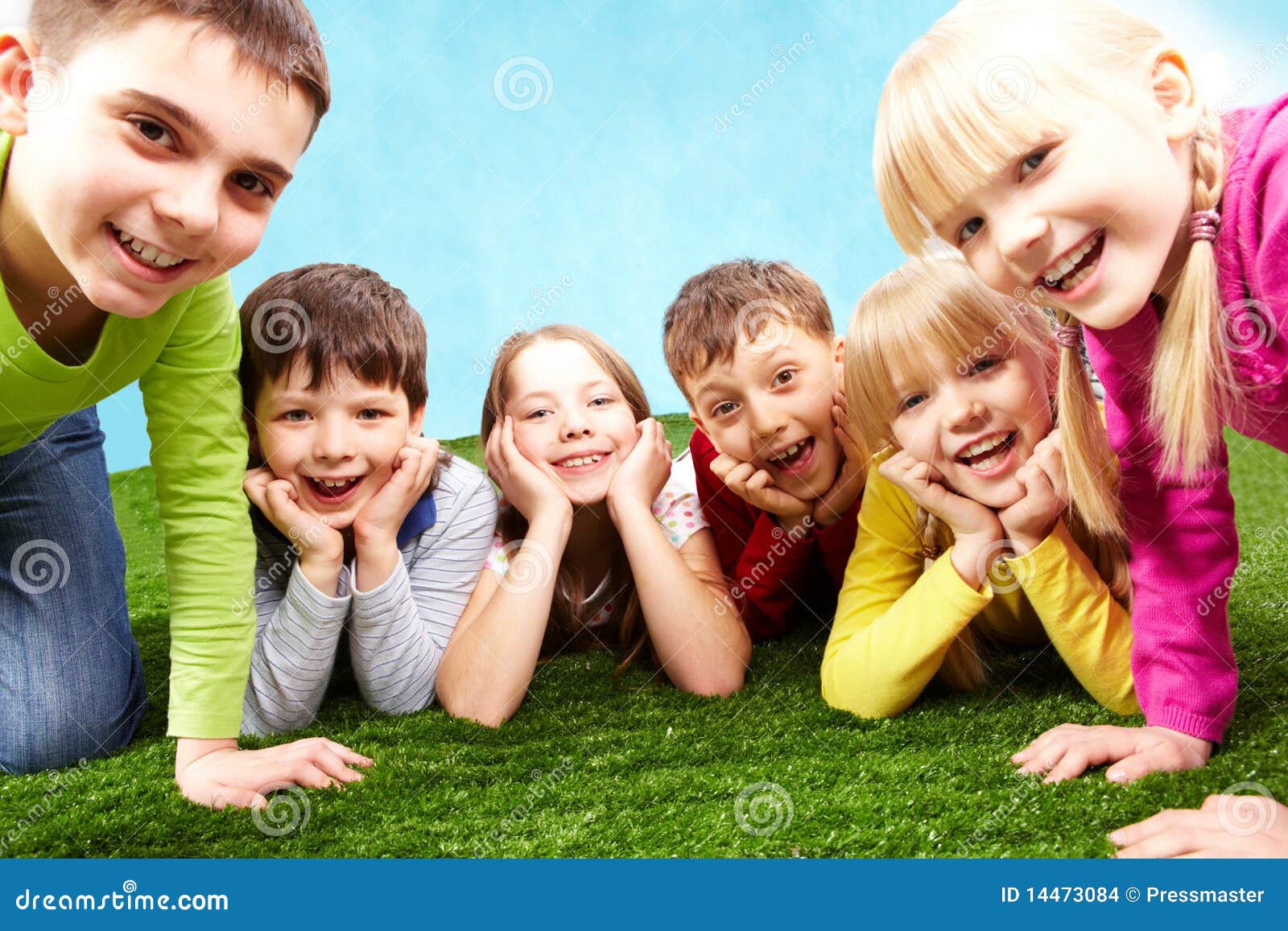 Careless childhood stock photo. Image of group, face - 14473084
