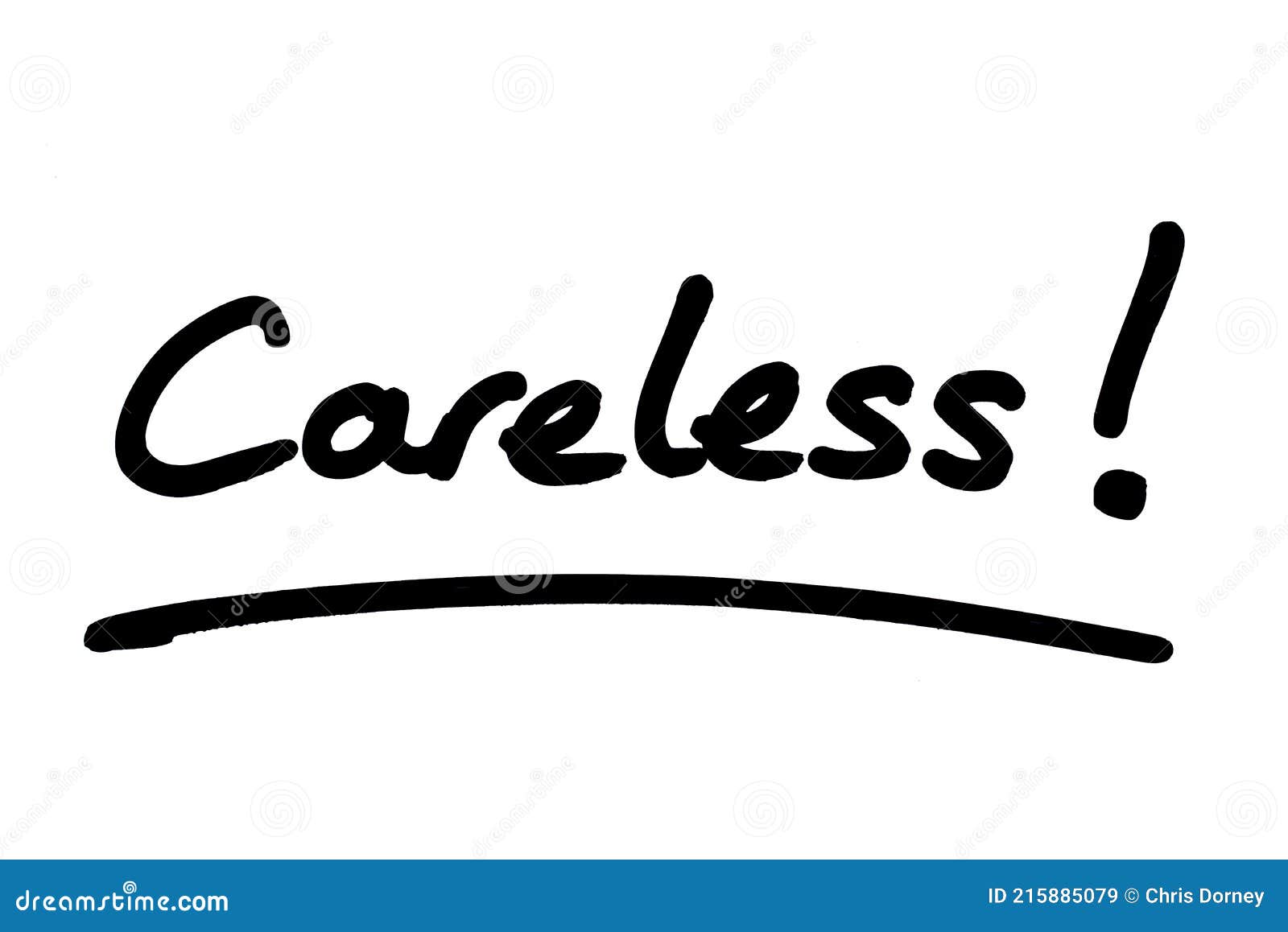 Careless stock illustration. Illustration of handwriting - 215885079