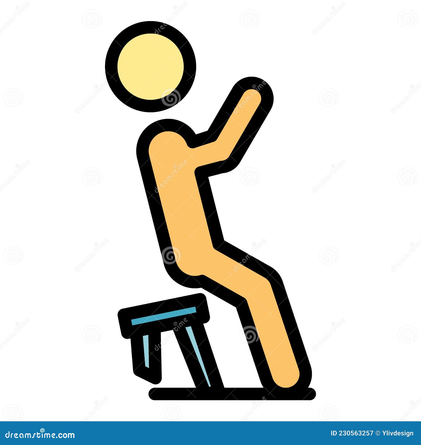 Careless Person Chair Icon Color Outline Vector Stock Vector ... Careless Person Chair Icon Color Outline Vector Stock Vector ...