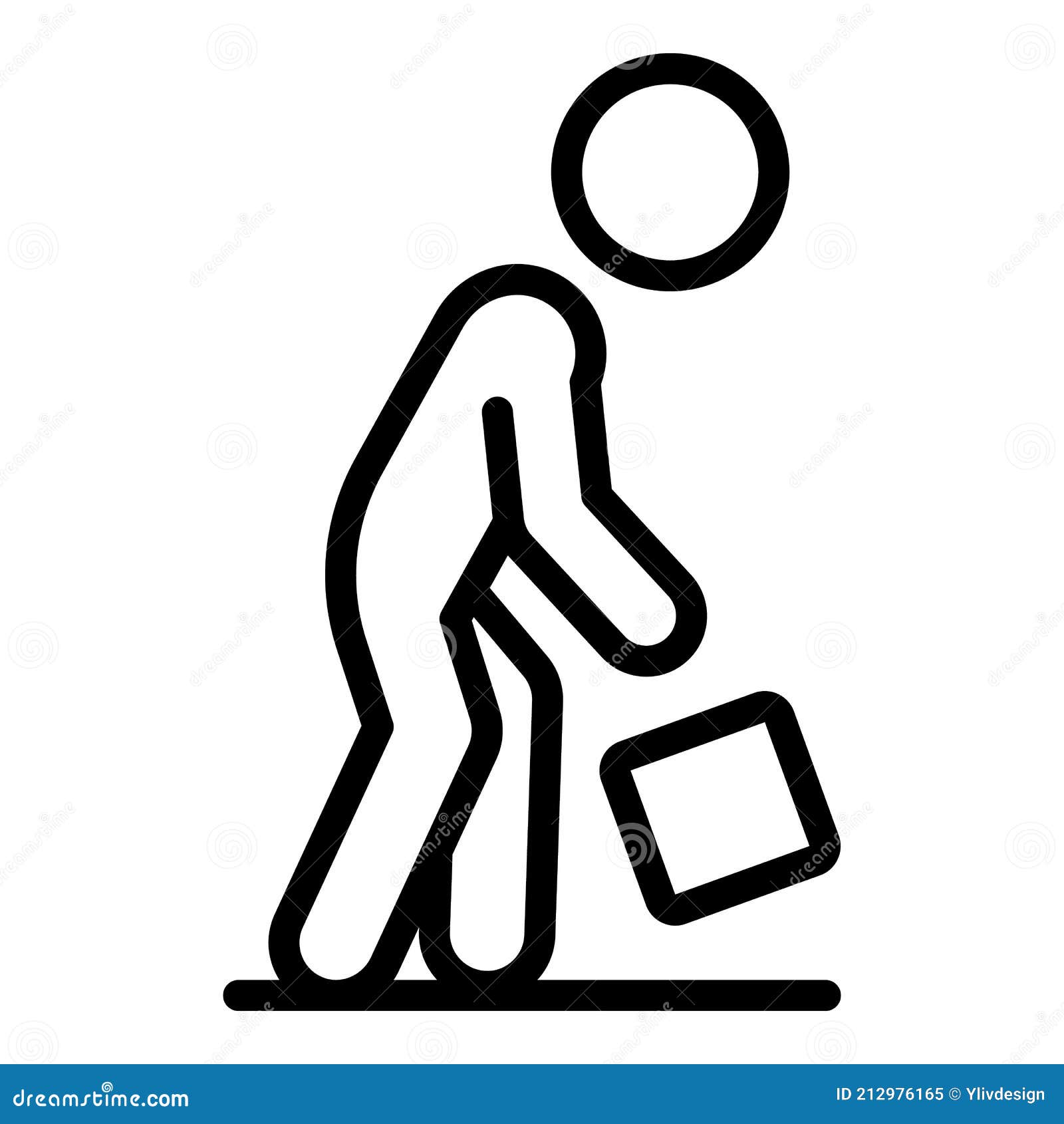 Careless Person Object Icon, Outline Style Stock Vector - Illustration ...