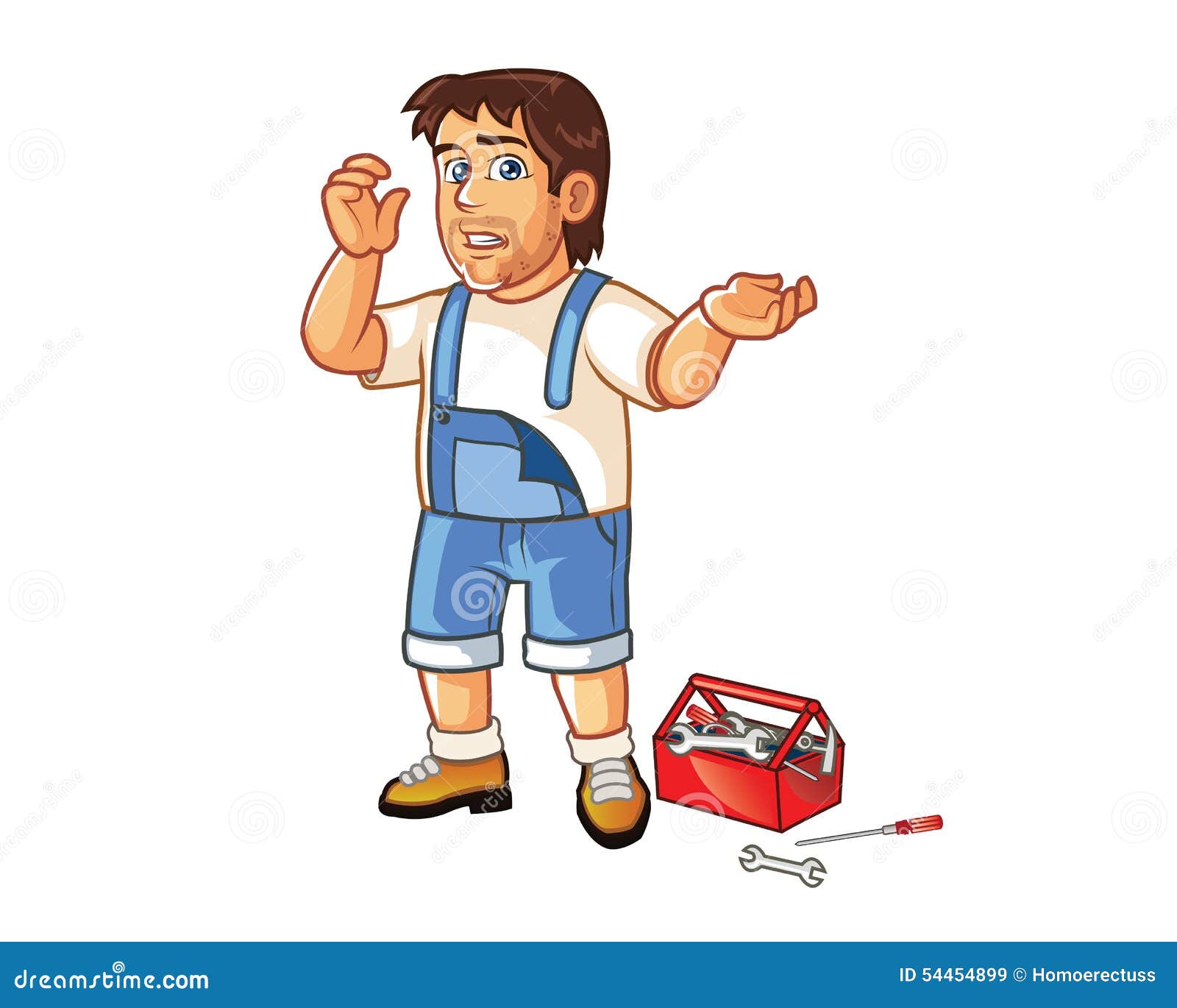 Careless Technician Cartoon Stock Vector - Illustration of brunette ...