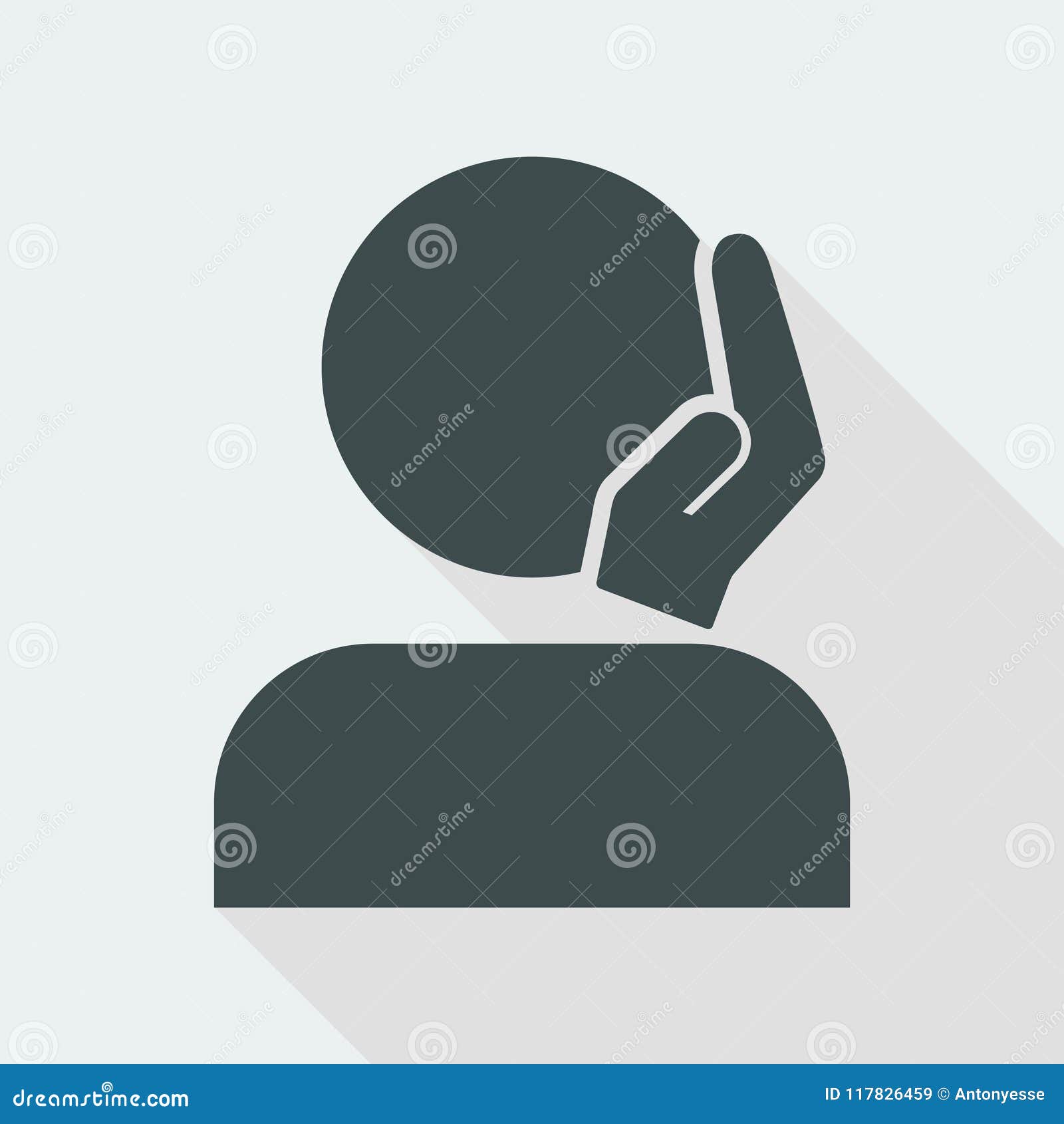 Caressing Gesture - Vector Minimal Icon Stock Vector - Illustration of ...