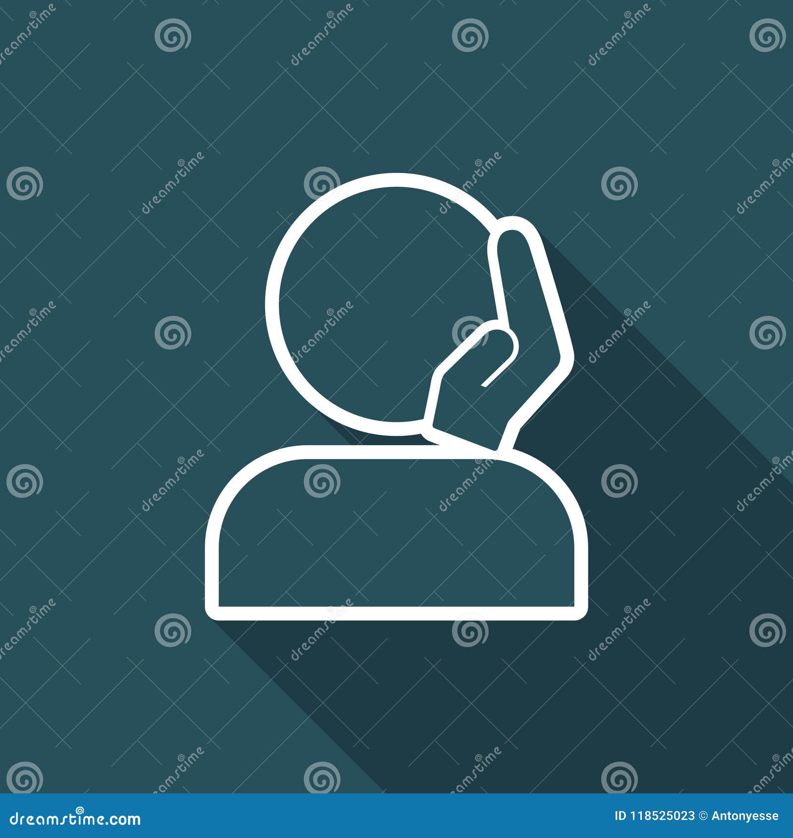 Caressing Gesture - Vector Minimal Icon Stock Vector - Illustration of ...