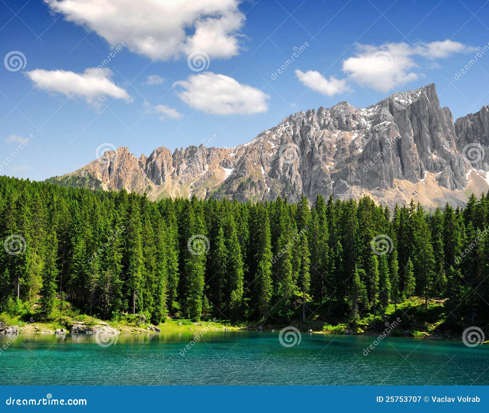 Carezza lake - Italy stock image. Image of mountain, nature - 25753707