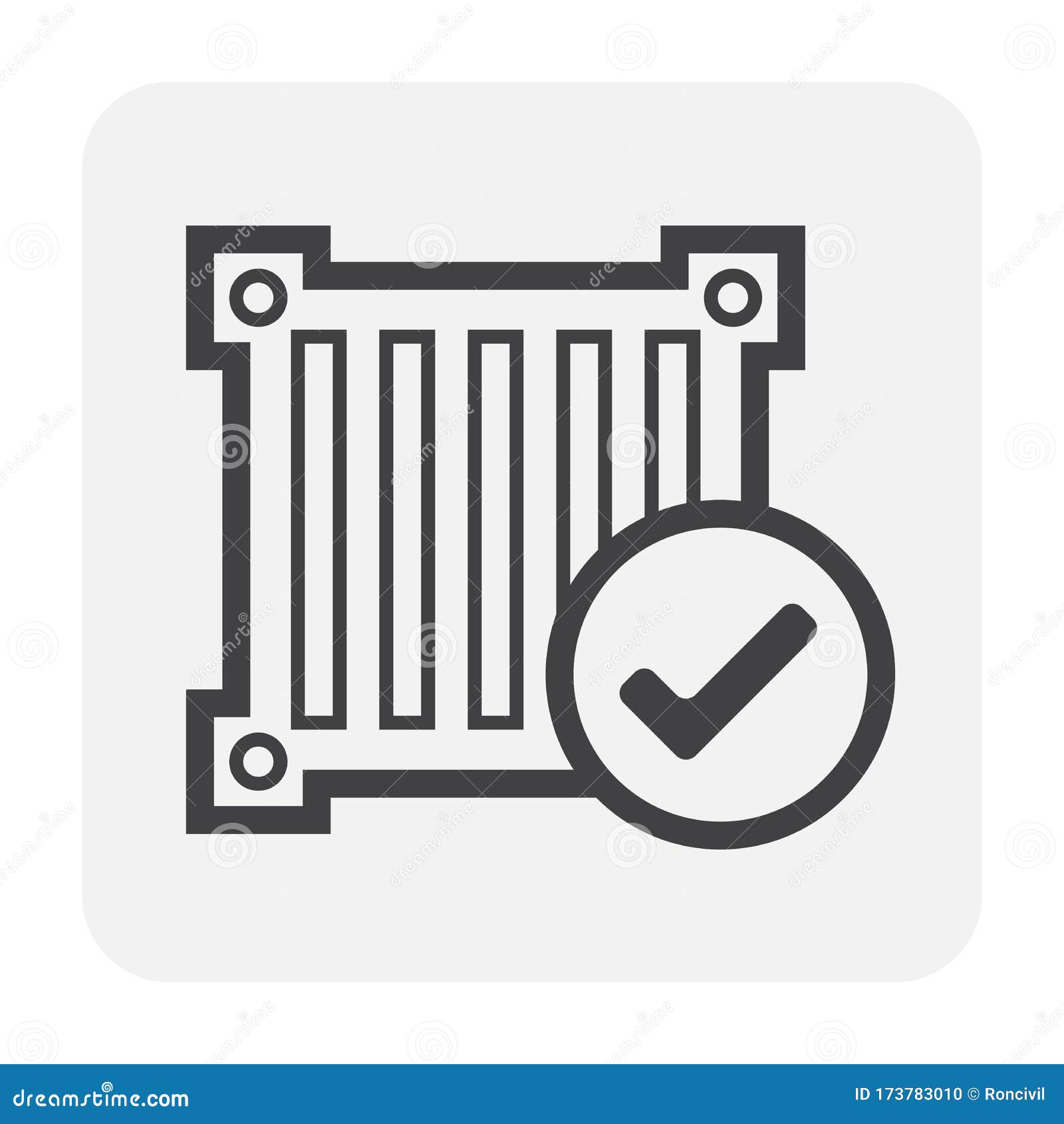 Carg container icon stock vector. Illustration of line - 173783010