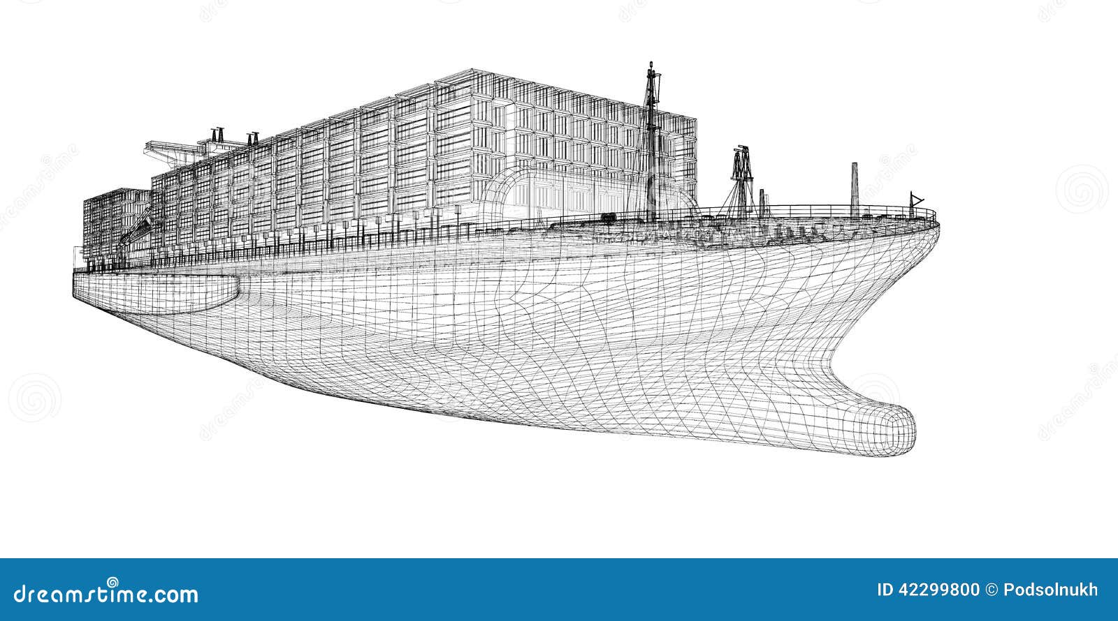 Carga Do Navio De Recipiente Ilustração Stock - Ilustração de ...