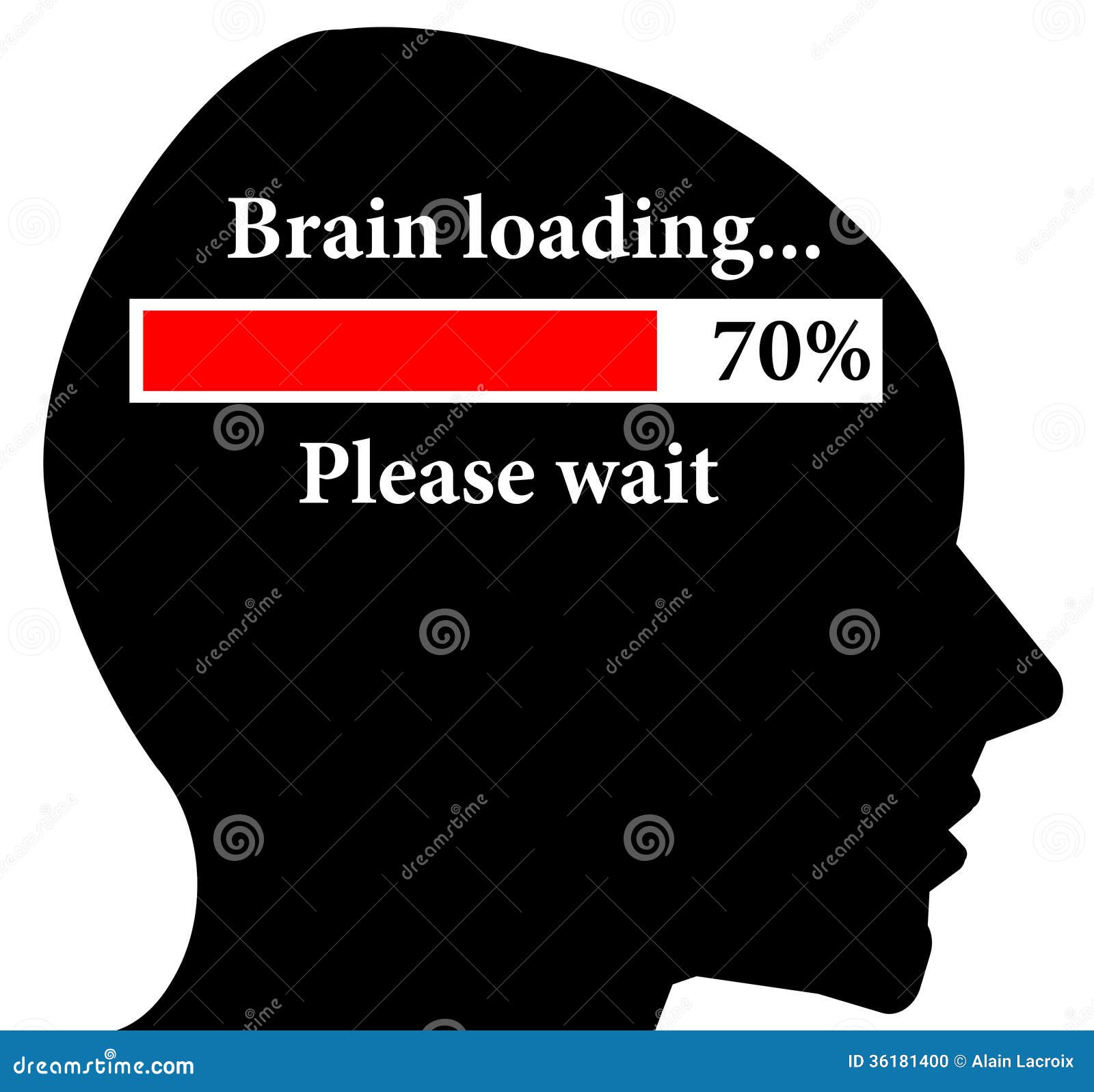 Cargamento del cerebro stock de ilustración. Ilustración de idea - 36181400