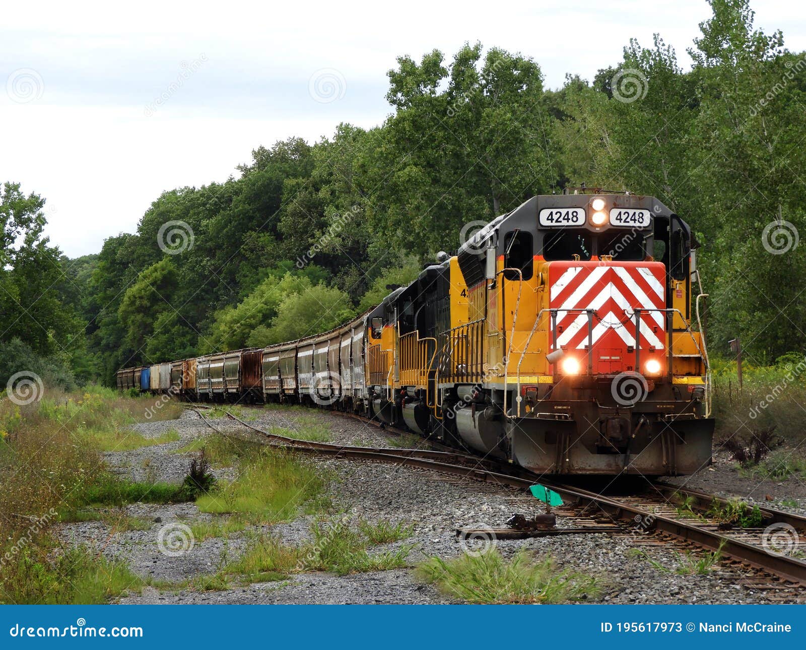 Train at Salt Point on Cayuga Lake in the FingerLakes Editorial Stock ...