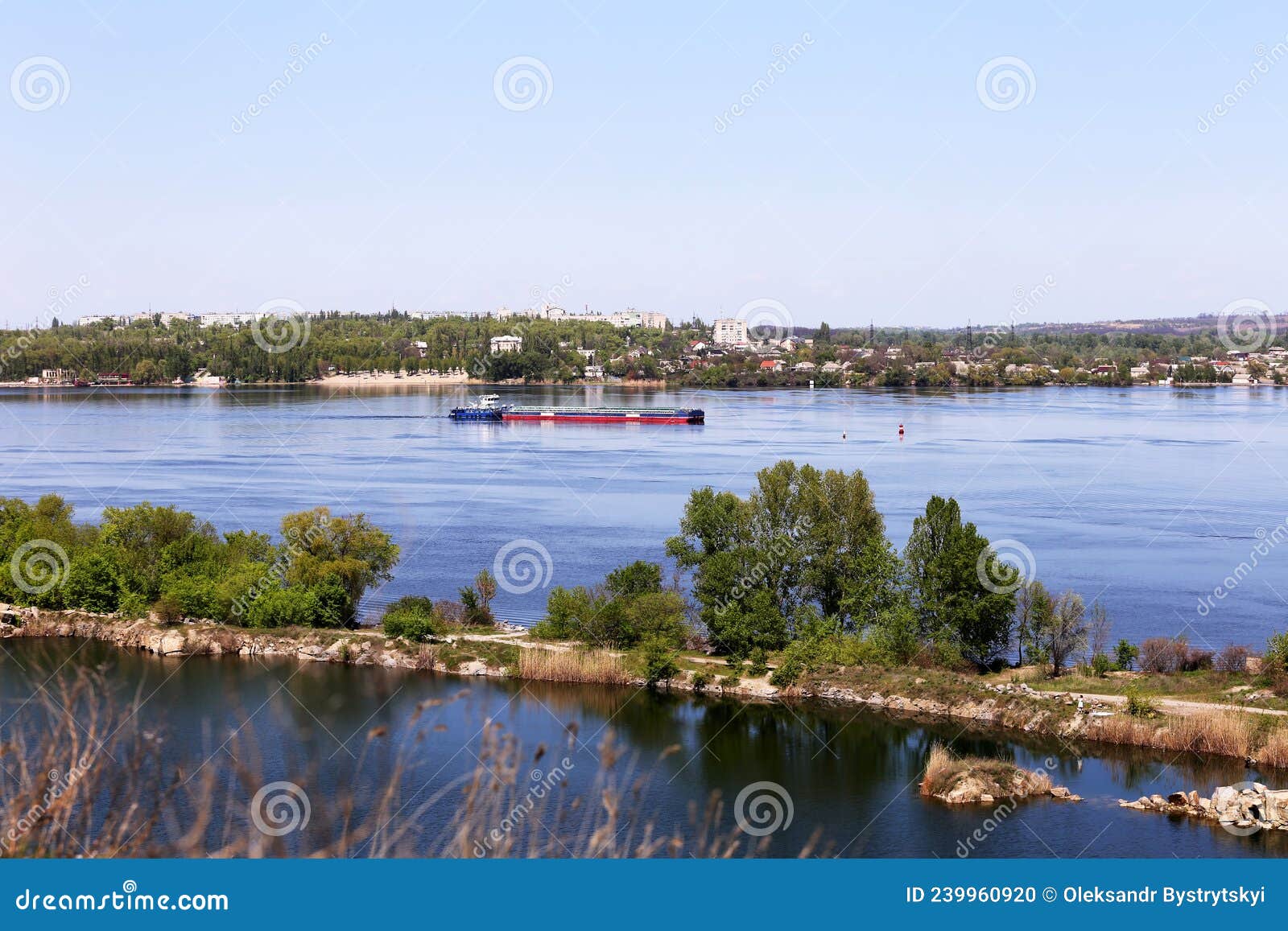 Cargo Barge Floats on the River Editorial Image - Image of outdoors ...