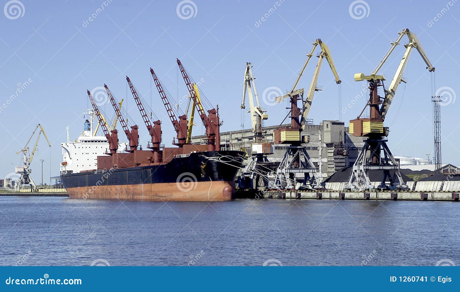 Cargo boat stock image. Image of shipping, vessel, boat - 1260741