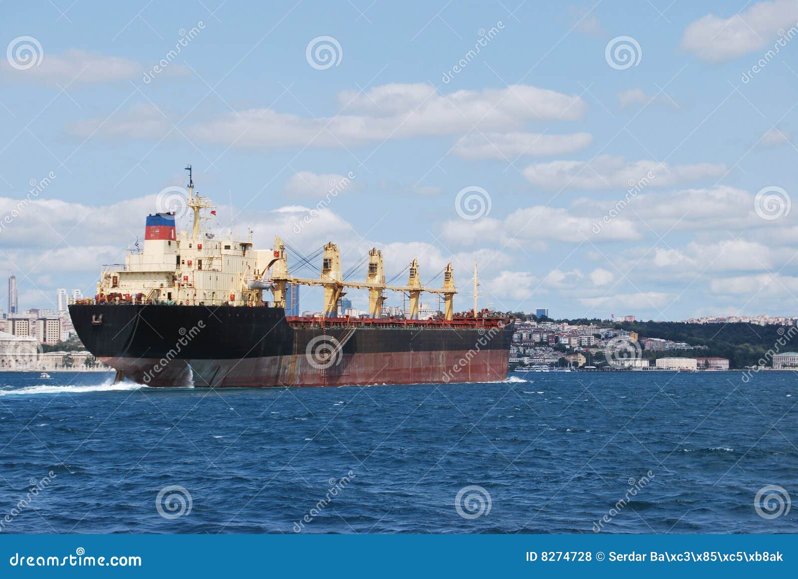 Cargo boat stock photo. Image of landscape, dispatching - 8274728