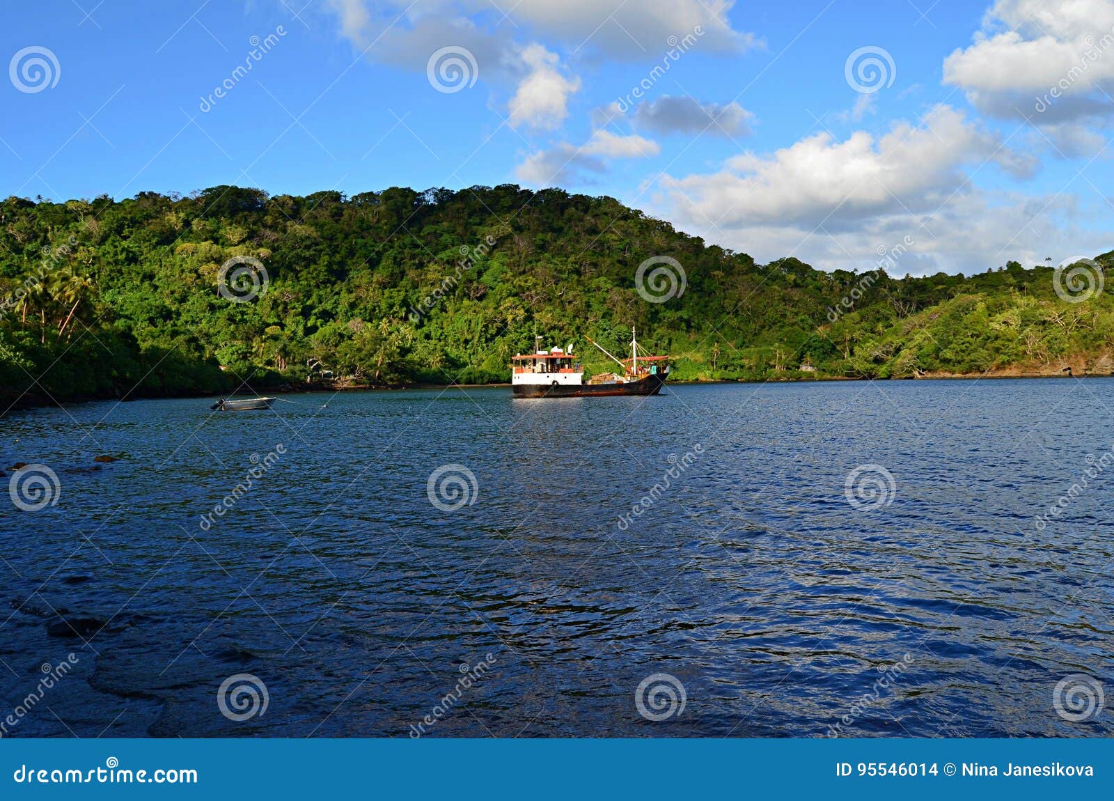 Cargo Boat in Ambae Island, Vanuatu Stock Photo - Image of travel ...
