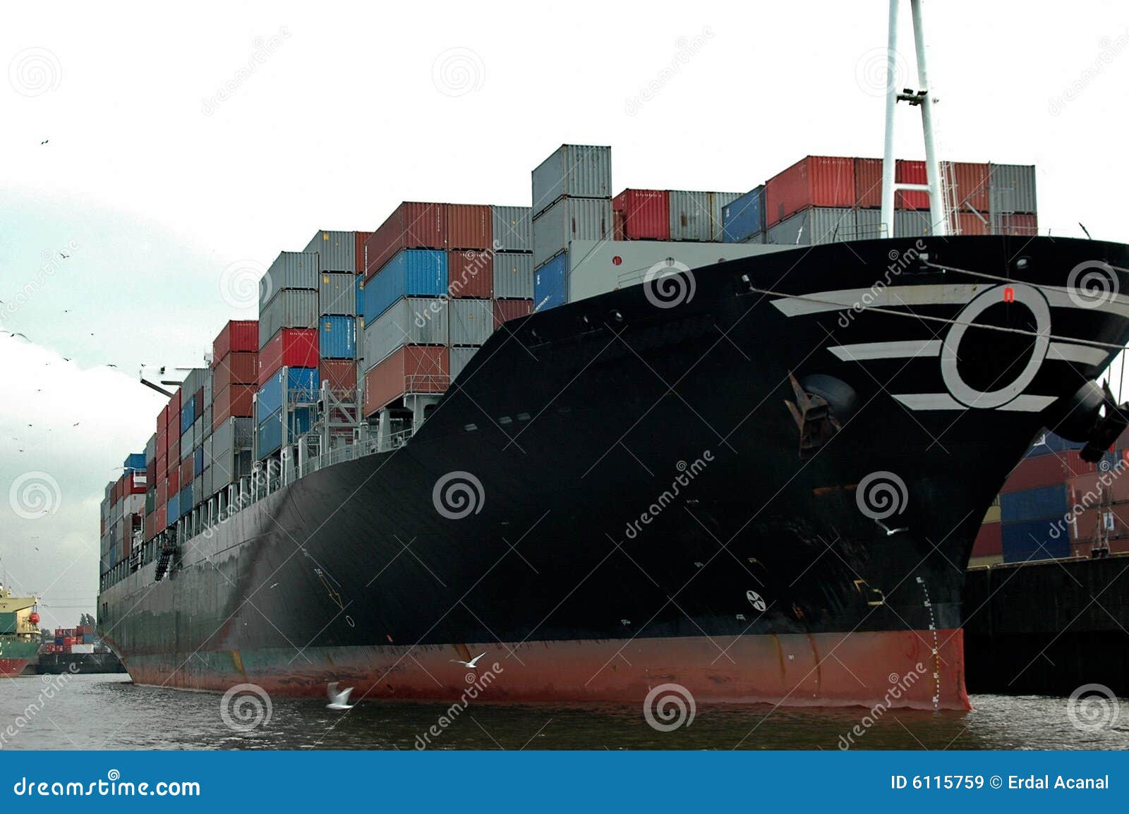 Cargo Boat. Transport Ship. Stock Image - Image of carry, vessel: 6115759