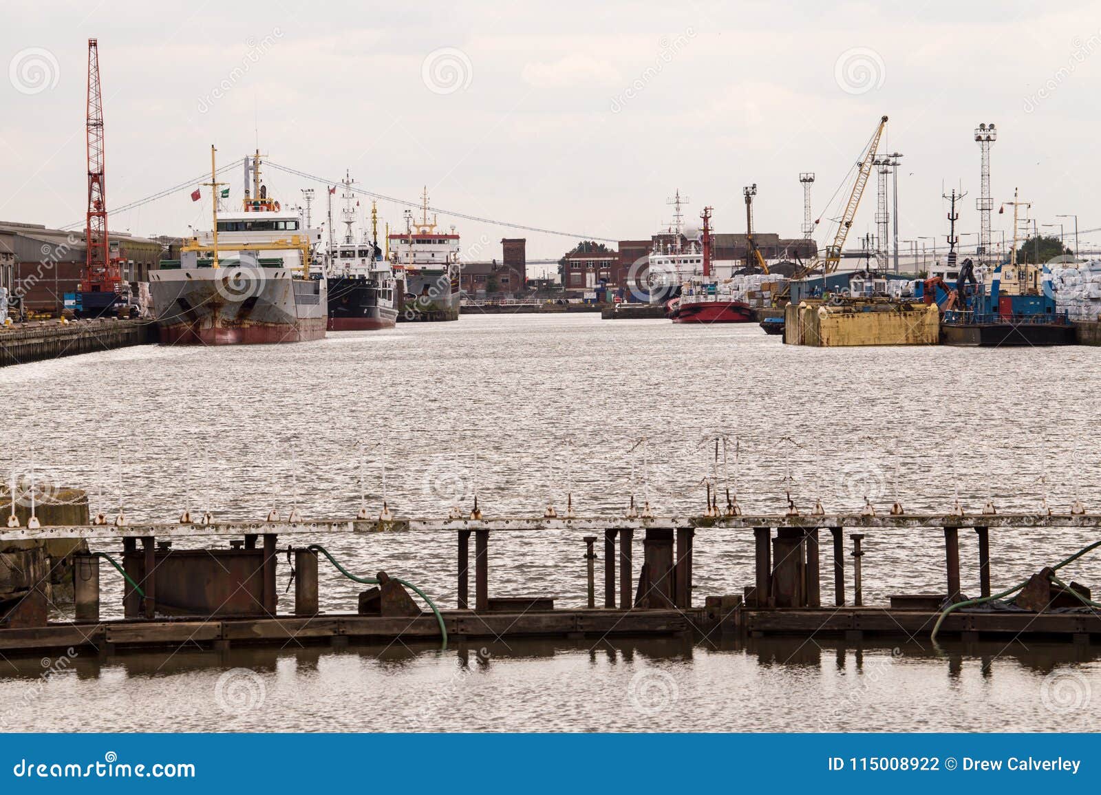 Cargo Boats in Albert Dock Kingston upon Hull Editorial Photography ...