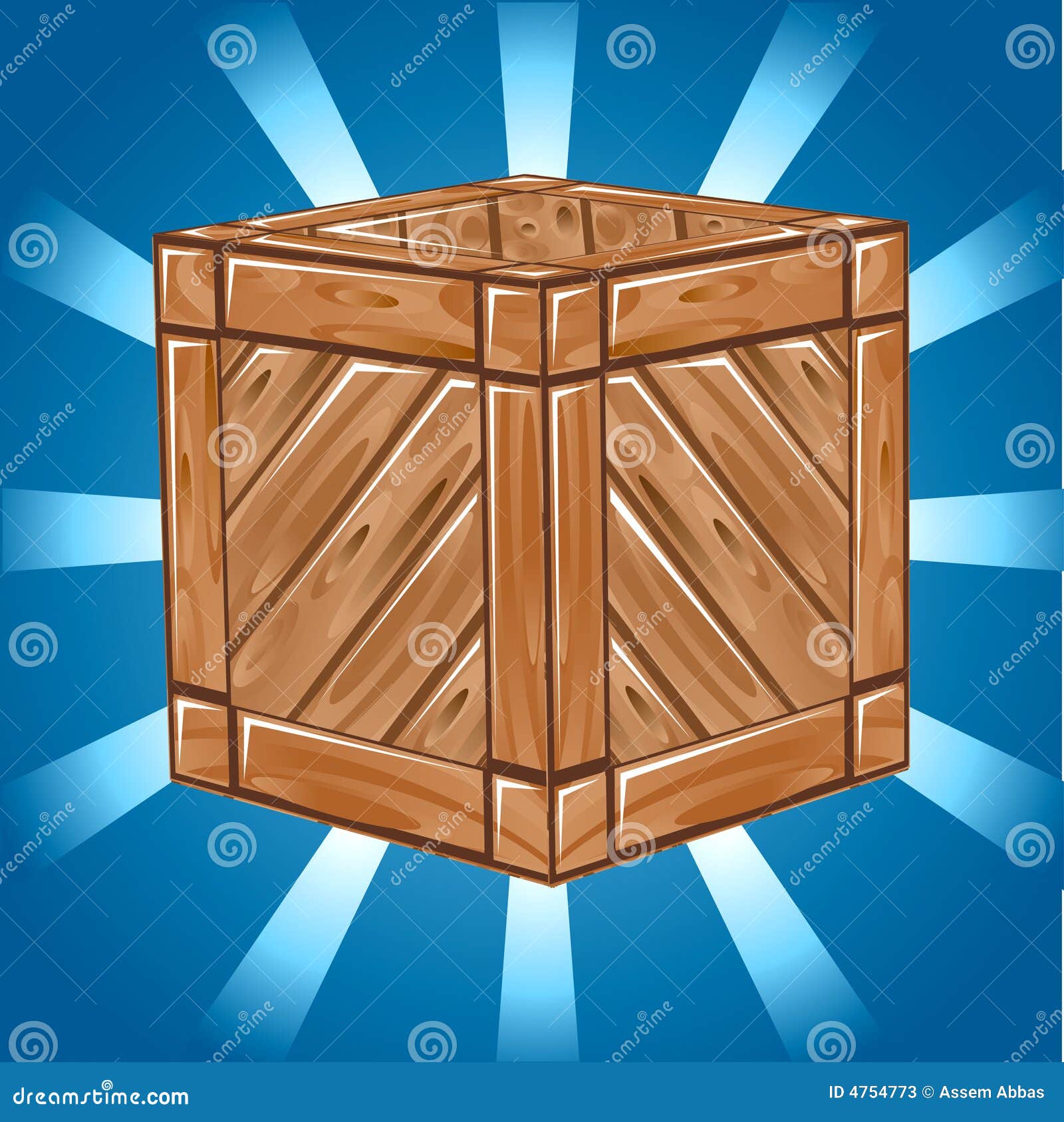 Cargo box stock vector. Illustration of ship, burden, carrier - 4754773