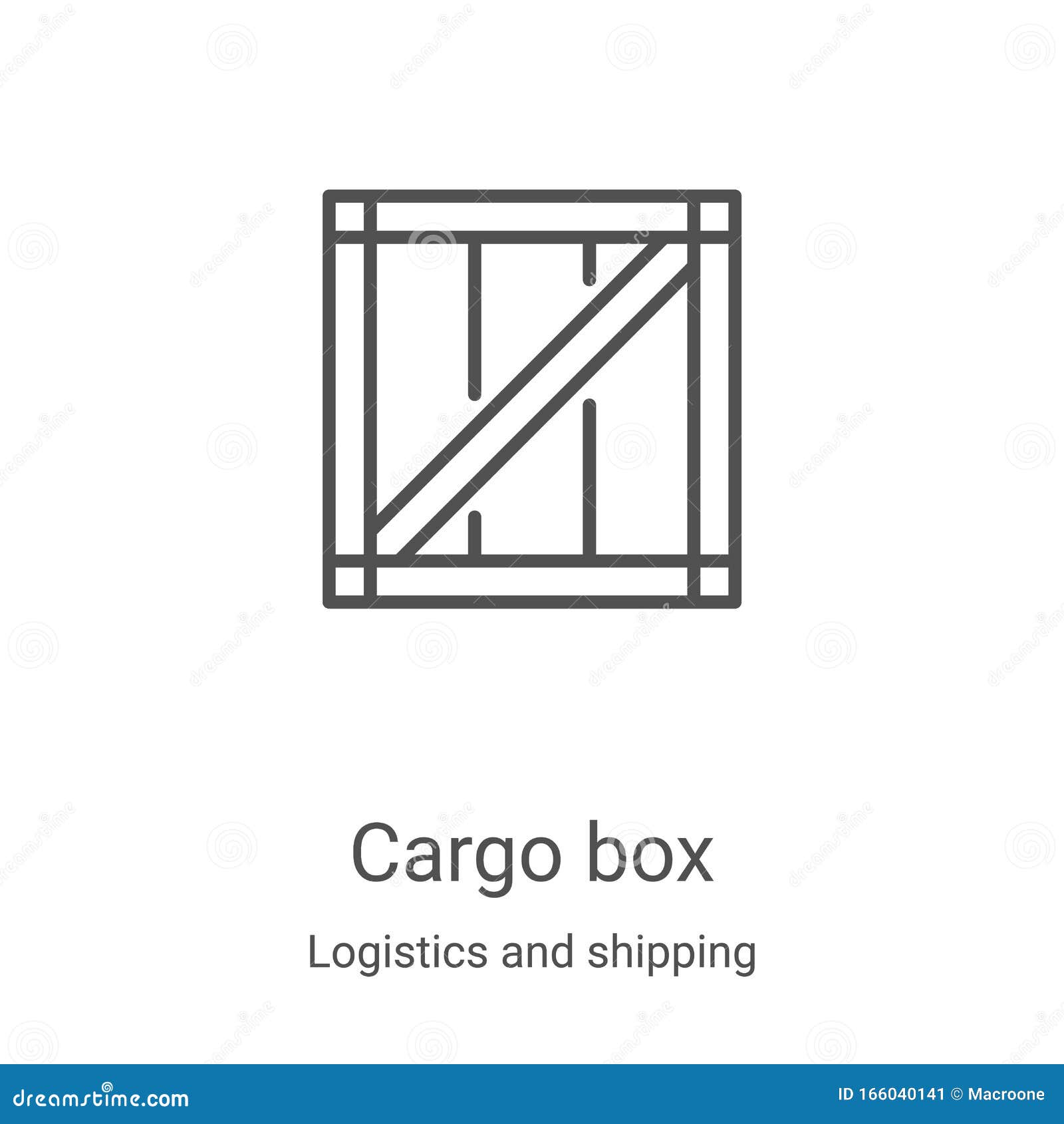 Cargo Box Icon Vector from Logistics and Shipping Collection. Thin Line ...