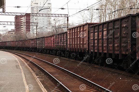 Cargo box on train stock image. Image of business, cart - 13926869