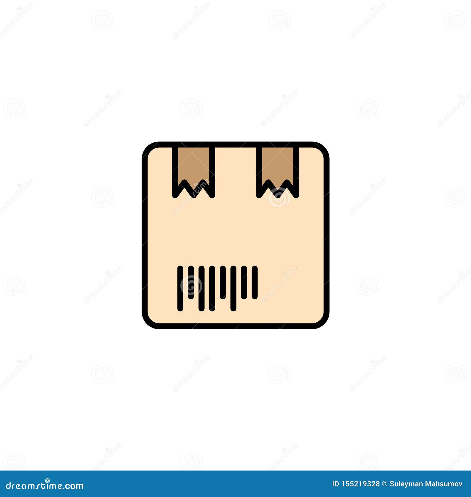 Cargo Box Vector Icon Sign Symbol Stock Illustration - Illustration of ...