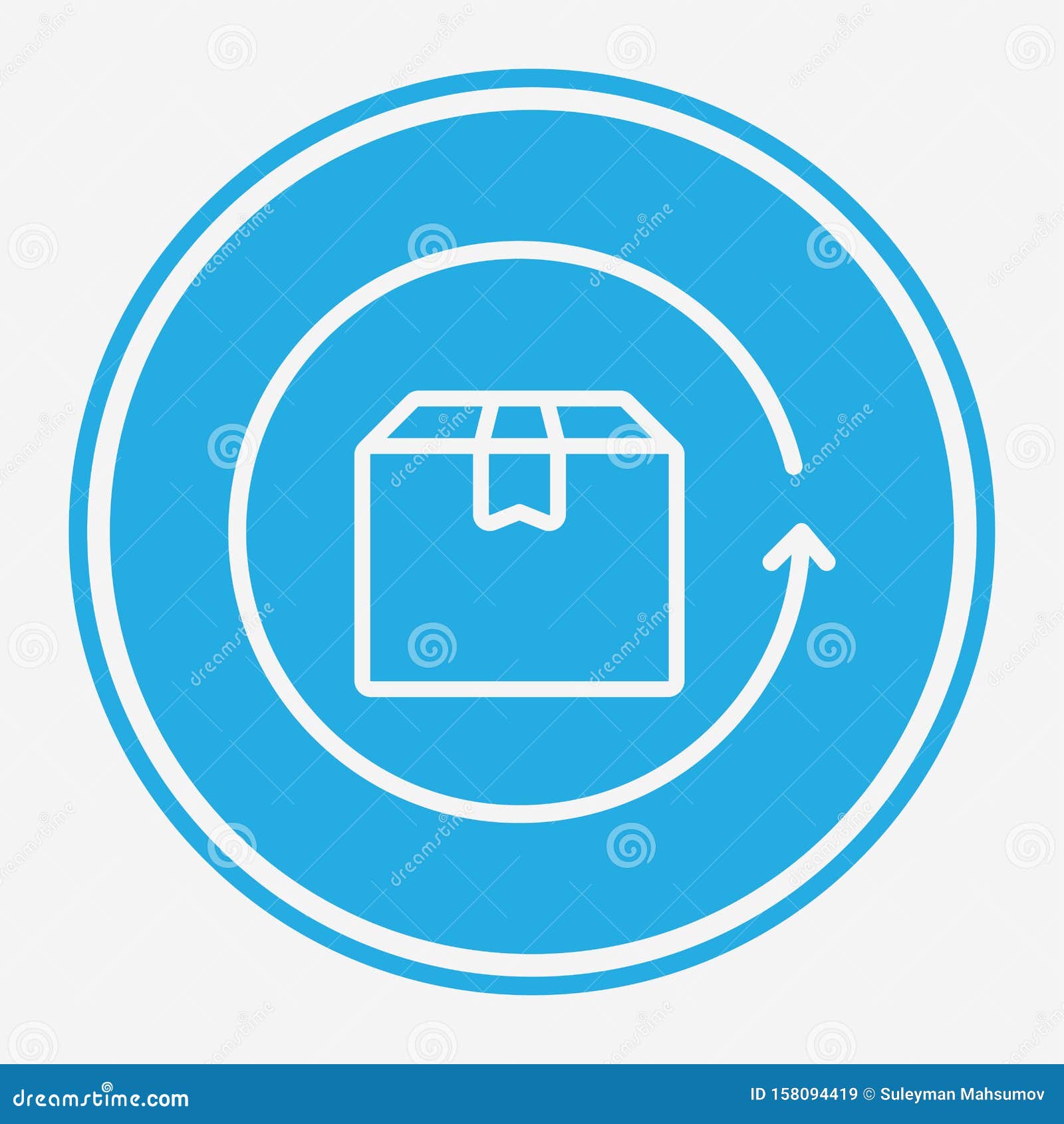 Cargo Box Vector Icon Sign Symbol Stock Illustration - Illustration of ...