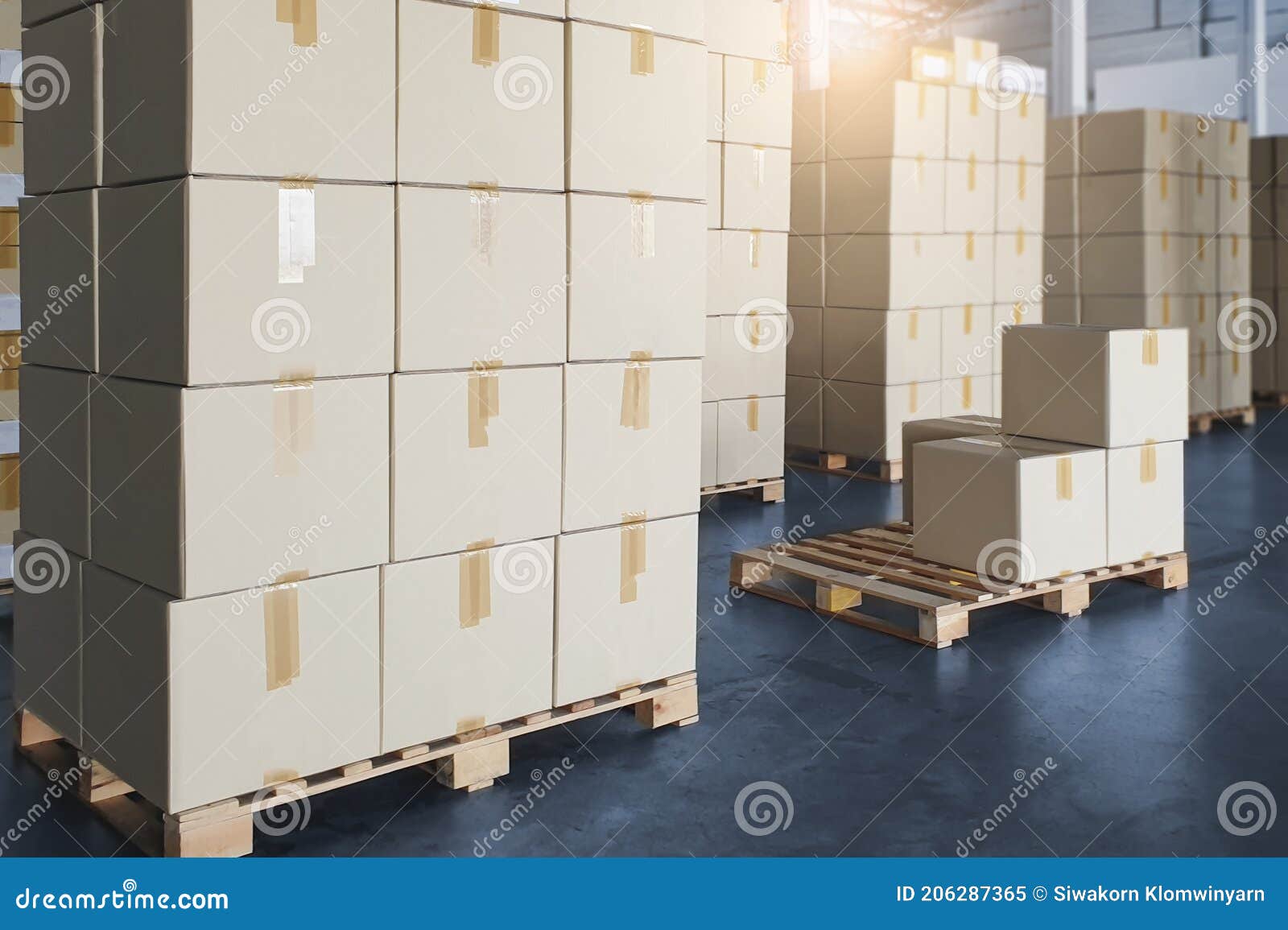 Cargo Boxes, Shipment, Manufacturing and Warehousing. Stack of ...