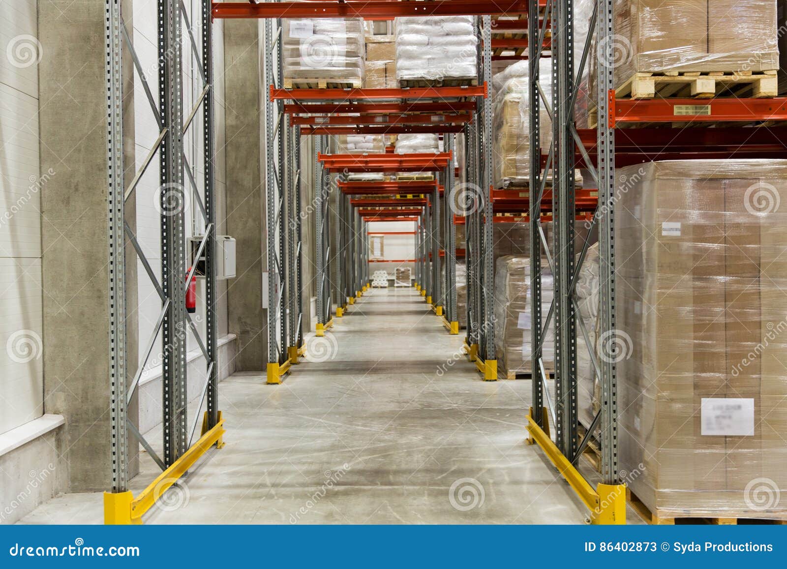 Cargo Boxes Storing at Warehouse Shelves Stock Image - Image of mail ...
