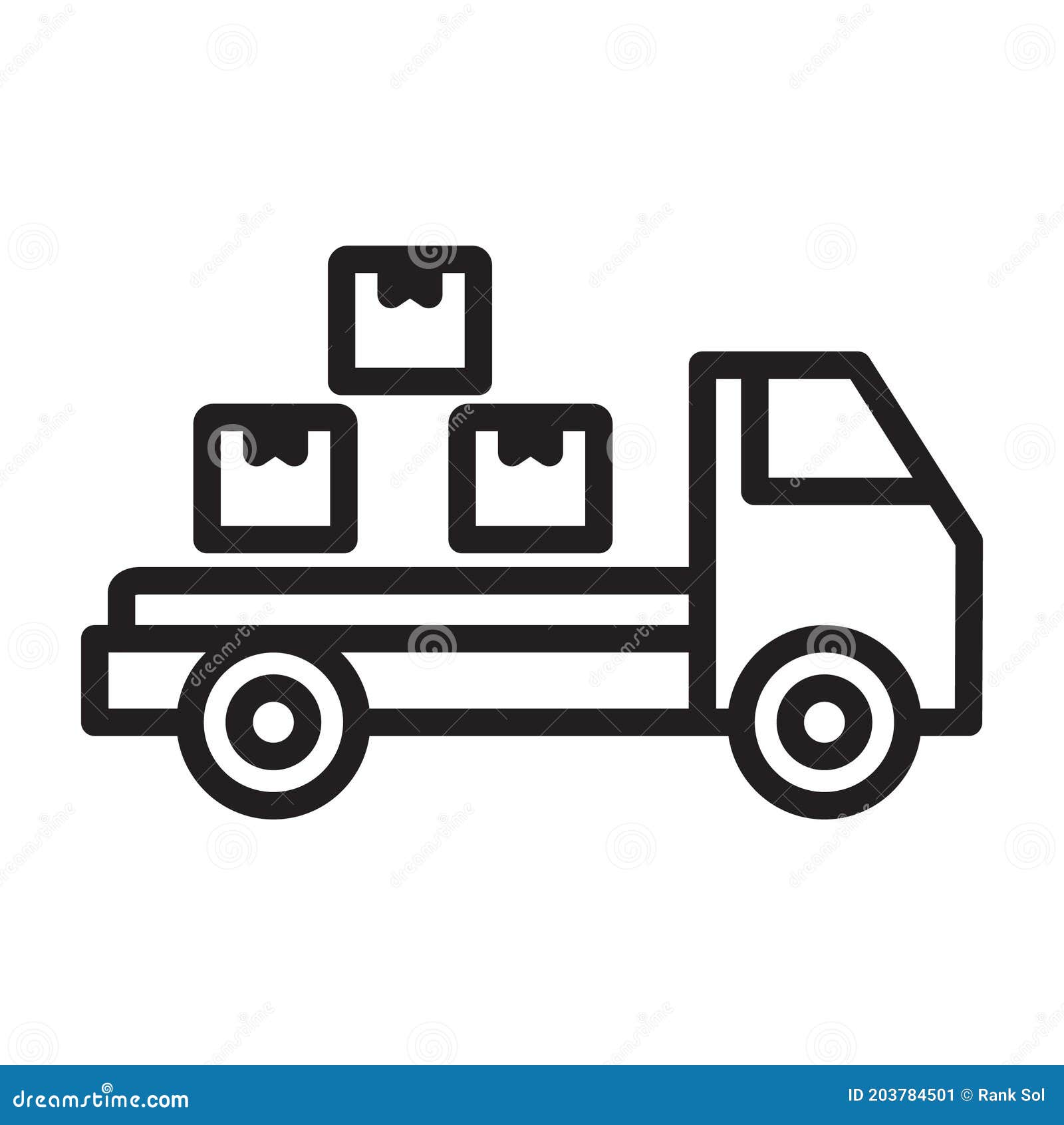 Cargo, Boxes, Transport, Pickup Fully Editable Vector Icon Stock Vector ...