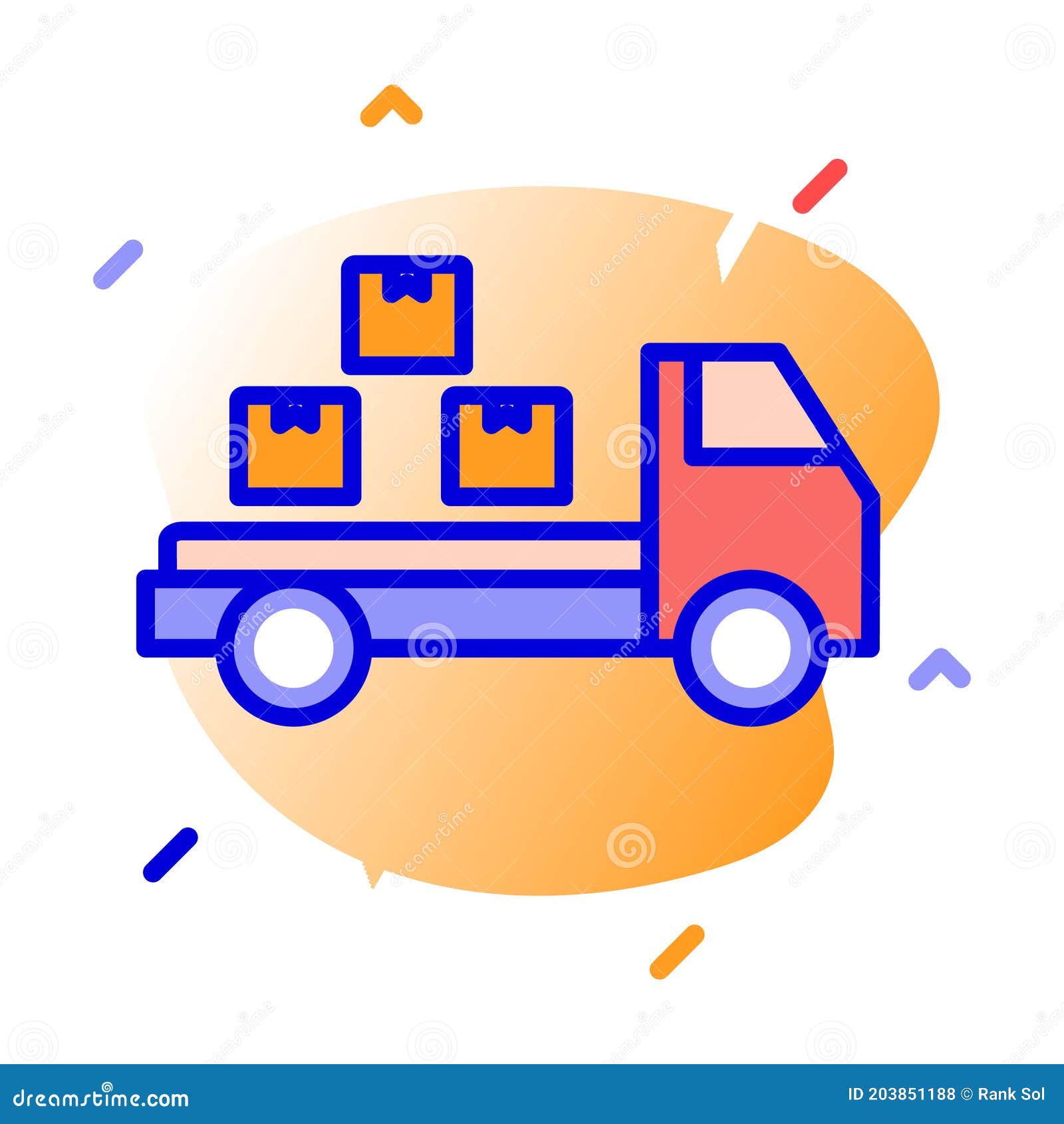 Cargo, Boxes, Transport, Pickup Fully Editable Vector Icon Stock Vector ...