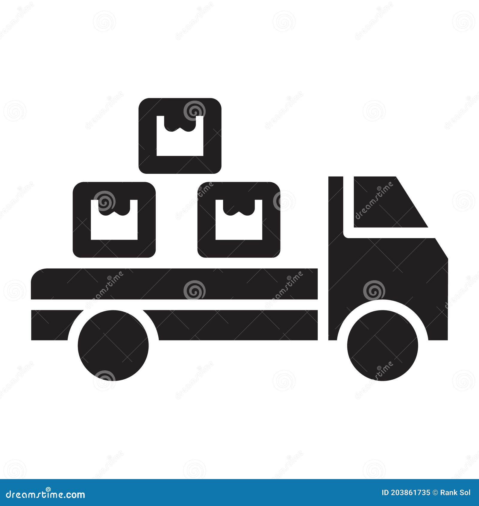 Cargo, Boxes, Transport, Pickup Fully Editable Vector Icon Stock Vector ...