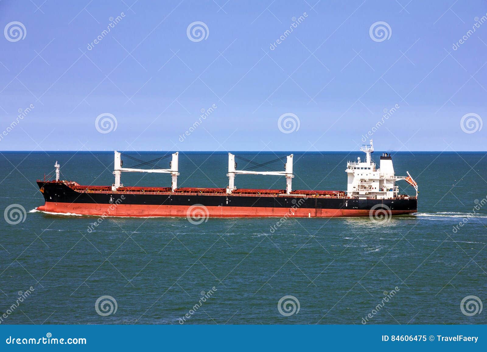 Cargo Bulker Ship Sailing in Sea Stock Image - Image of fleet ...