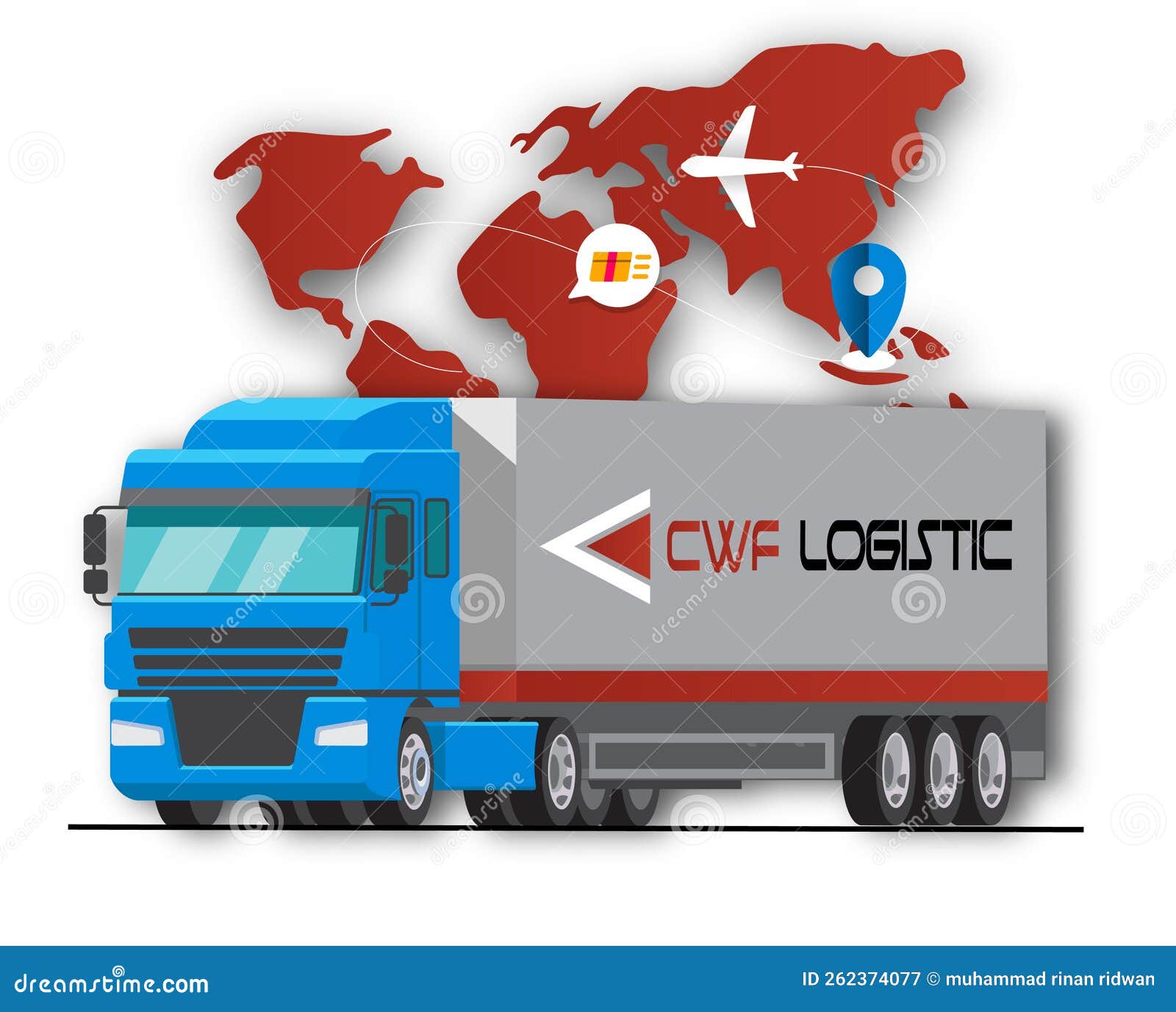 Cargo Car and Logistics Trucks Delivery Stock Illustration ...