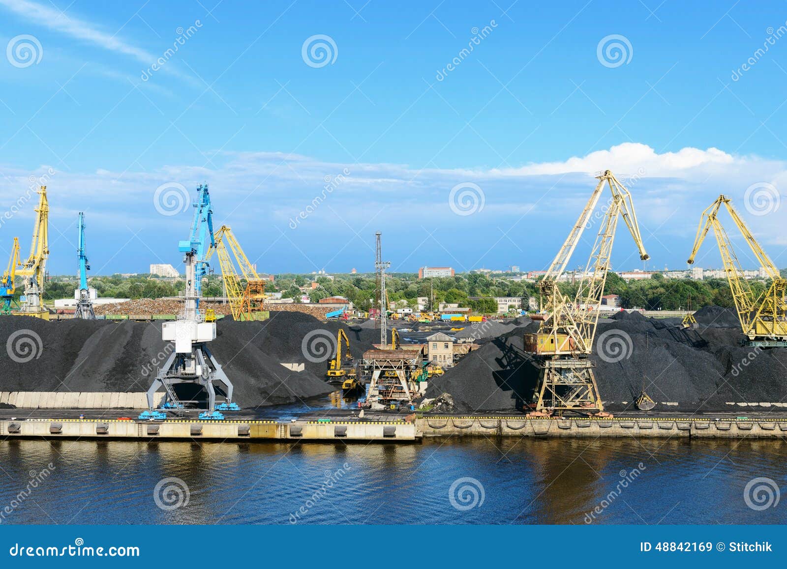 Cargo Coal Terminal at Baltic Sea Stock Image - Image of maritime, port ...