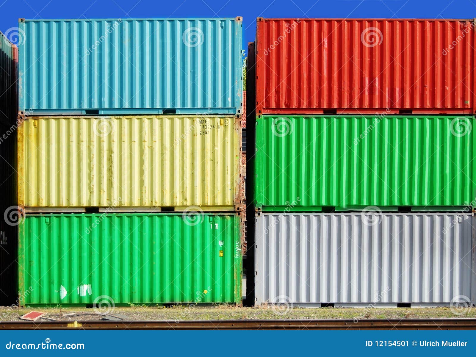 Cargo container stock image. Image of boat, transportation - 12154501
