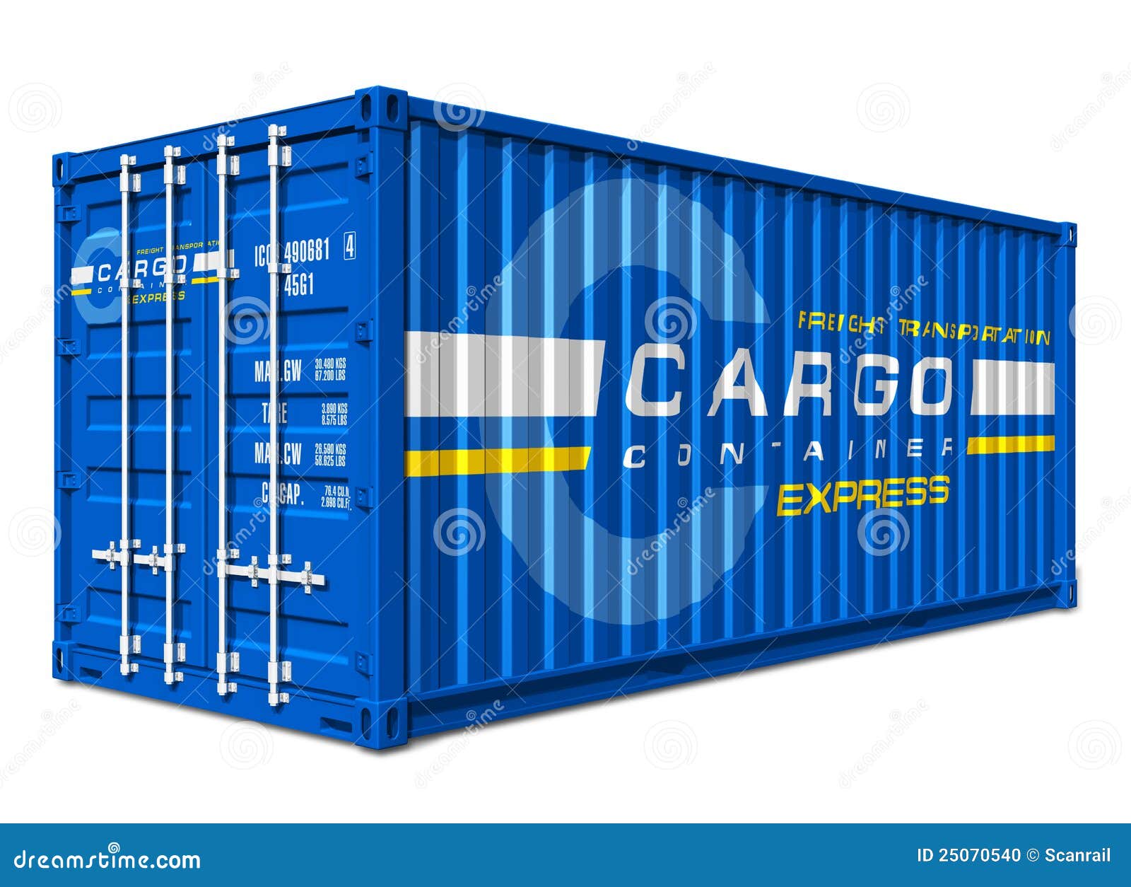 Cargo Container Cartoon Vector | CartoonDealer.com #24220639