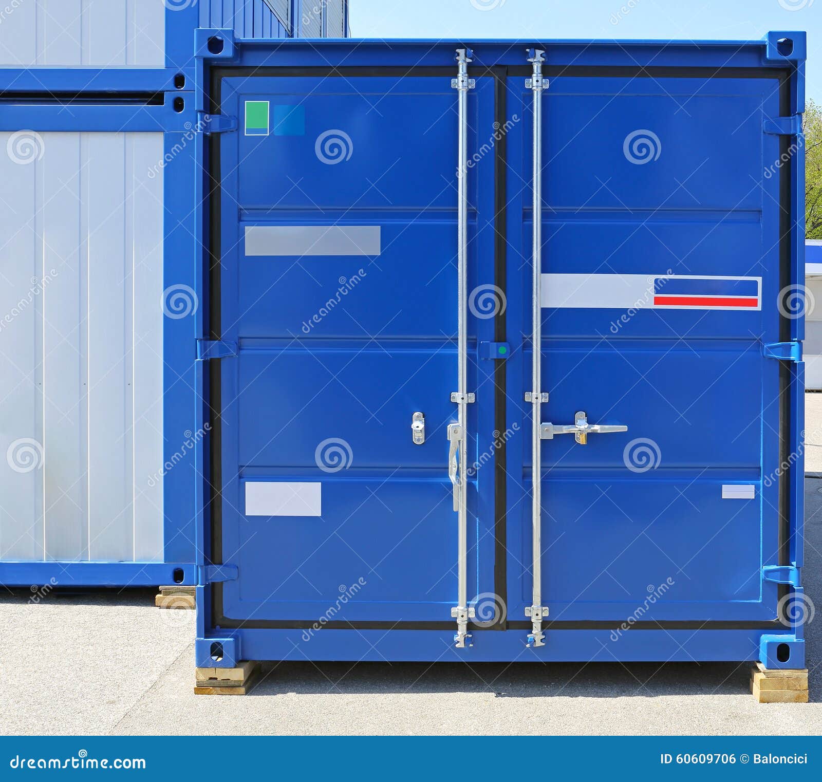 Cargo Container stock photo. Image of cargo, blue, logistics - 60609706