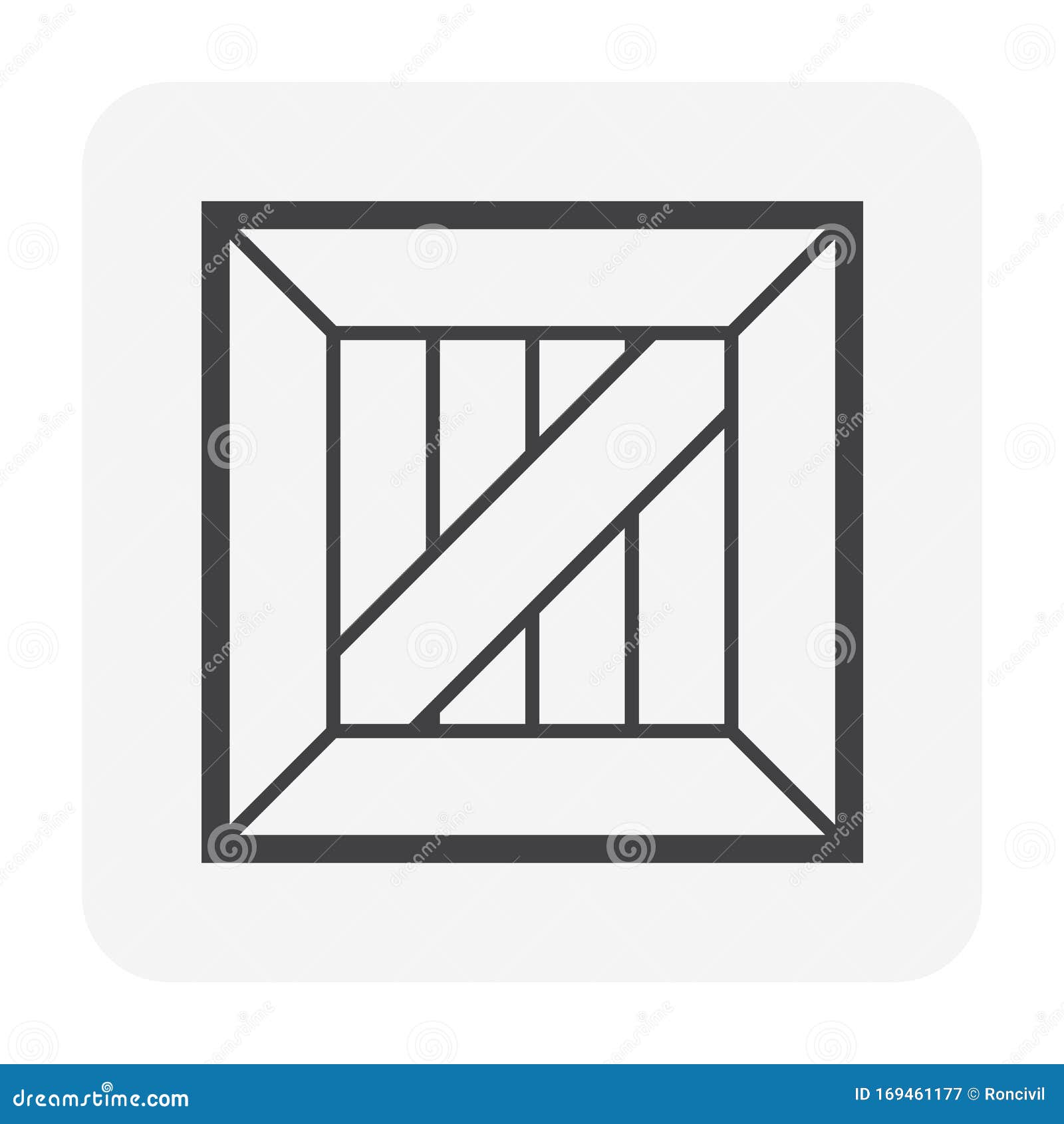 Cargo container box stock vector. Illustration of merchandise - 169461177