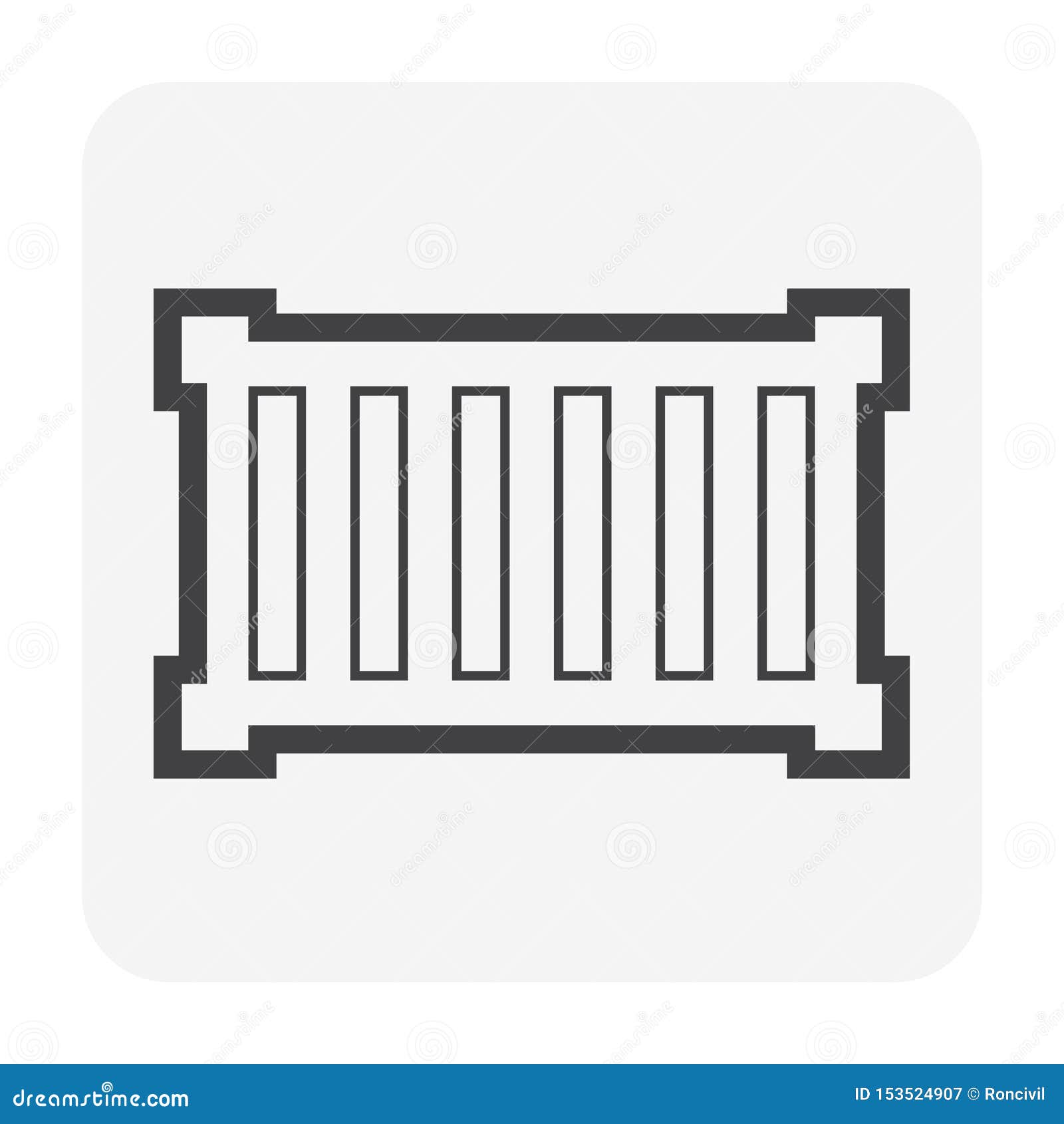 Cargo container box stock vector. Illustration of icon - 153524907