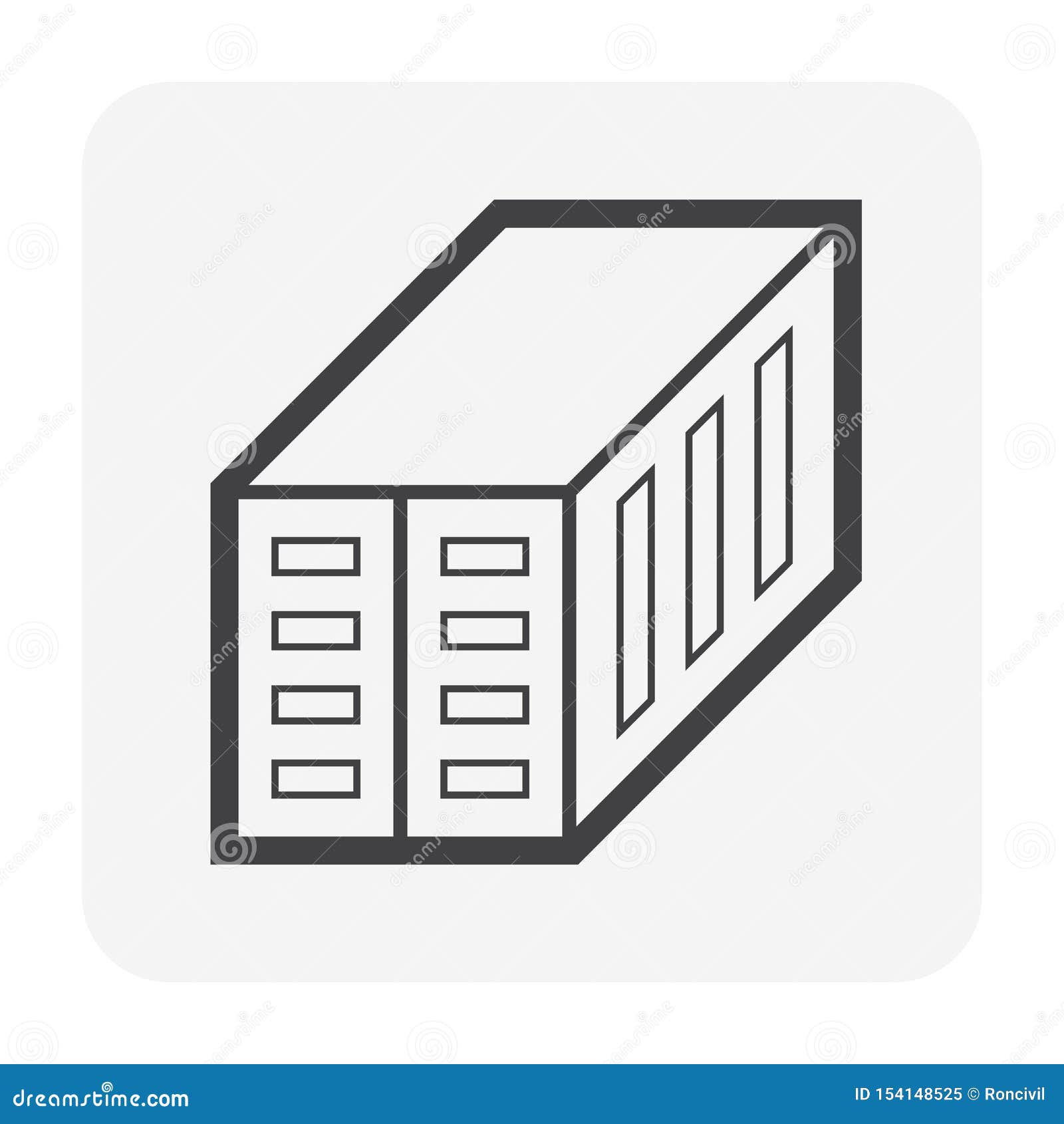 Cargo container box stock vector. Illustration of business - 154148525