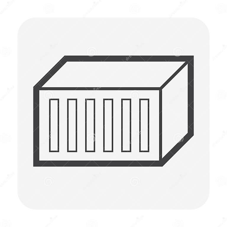 Cargo container box stock vector. Illustration of line - 154148645