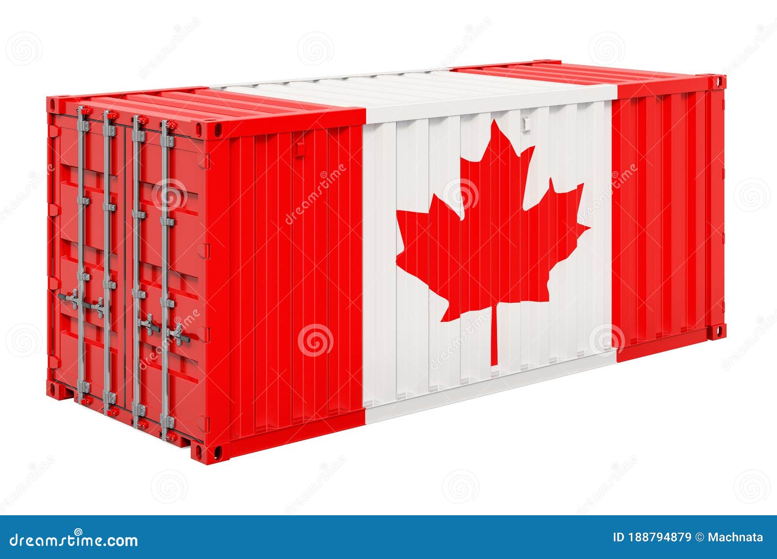 Container With Canadian Flag And Crane Hook Stock Photo | CartoonDealer ...