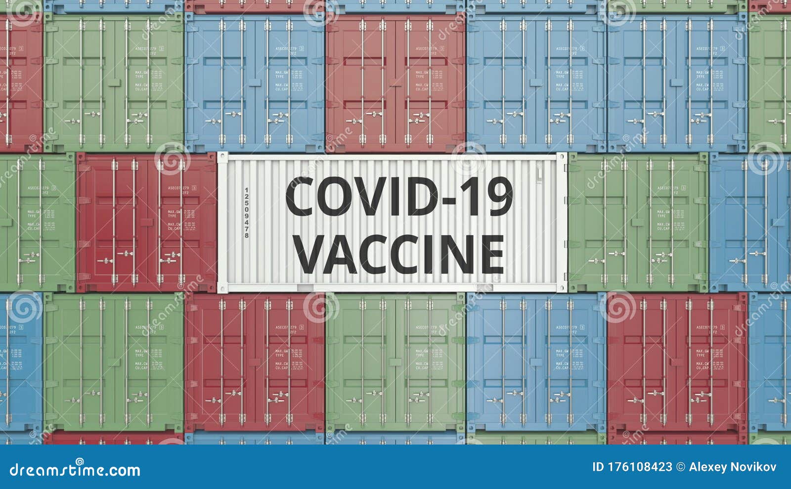 Cargo Container with COVID-19 Coronavirus Disease Vaccine in Container ...
