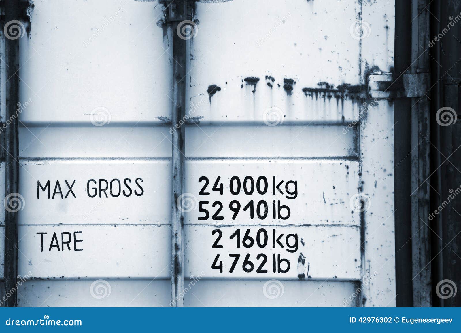 Cargo Container Fragment with Weight Marks Stock Photo - Image of ...