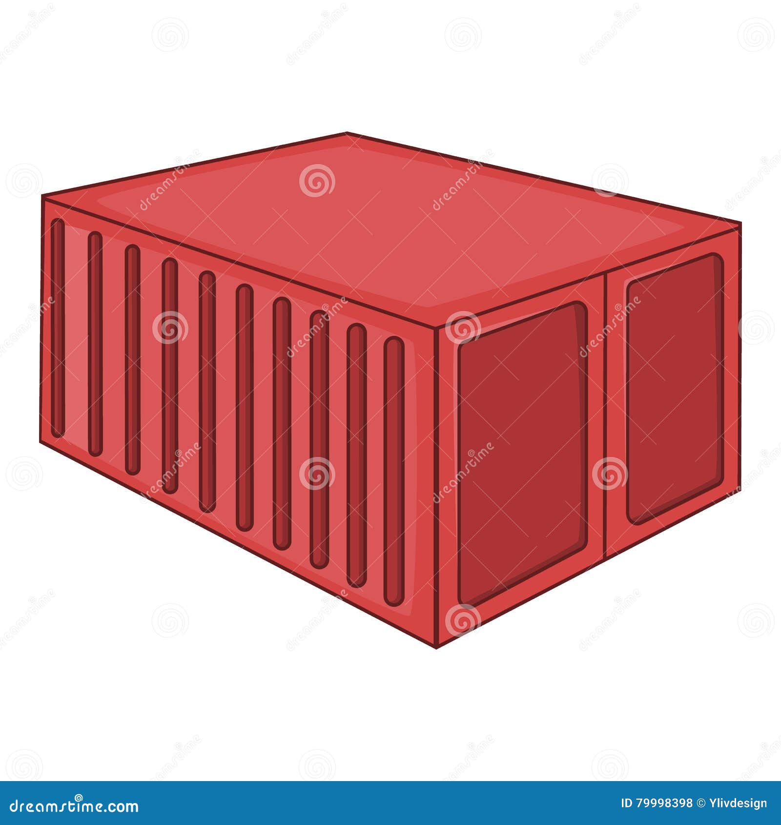 Cargo Container Icon, Cartoon Style Stock Vector - Illustration of ...