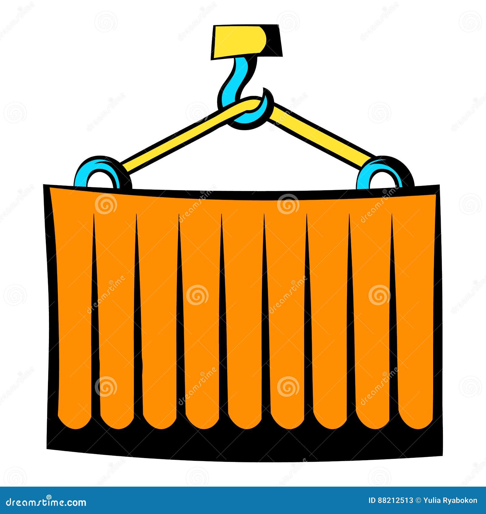 Cargo Container Icon Cartoon Stock Vector - Illustration of container ...