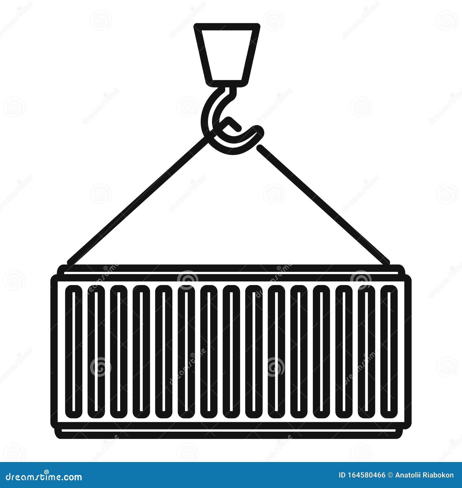 Cargo Container Icon, Outline Style Stock Vector - Illustration of ...